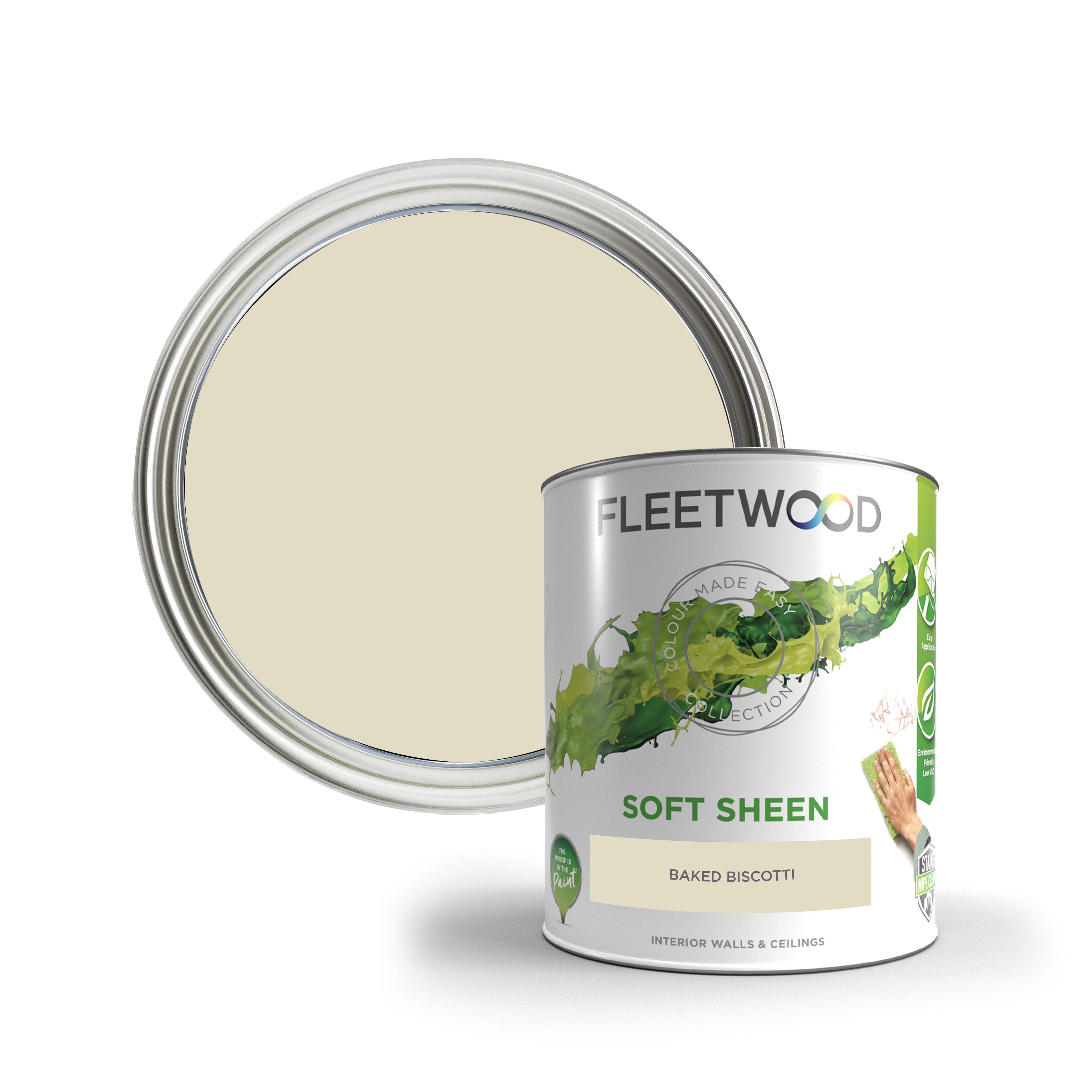 Fleetwood Baked Biscotti Soft sheen Wall & ceiling Emulsion paint, 5L