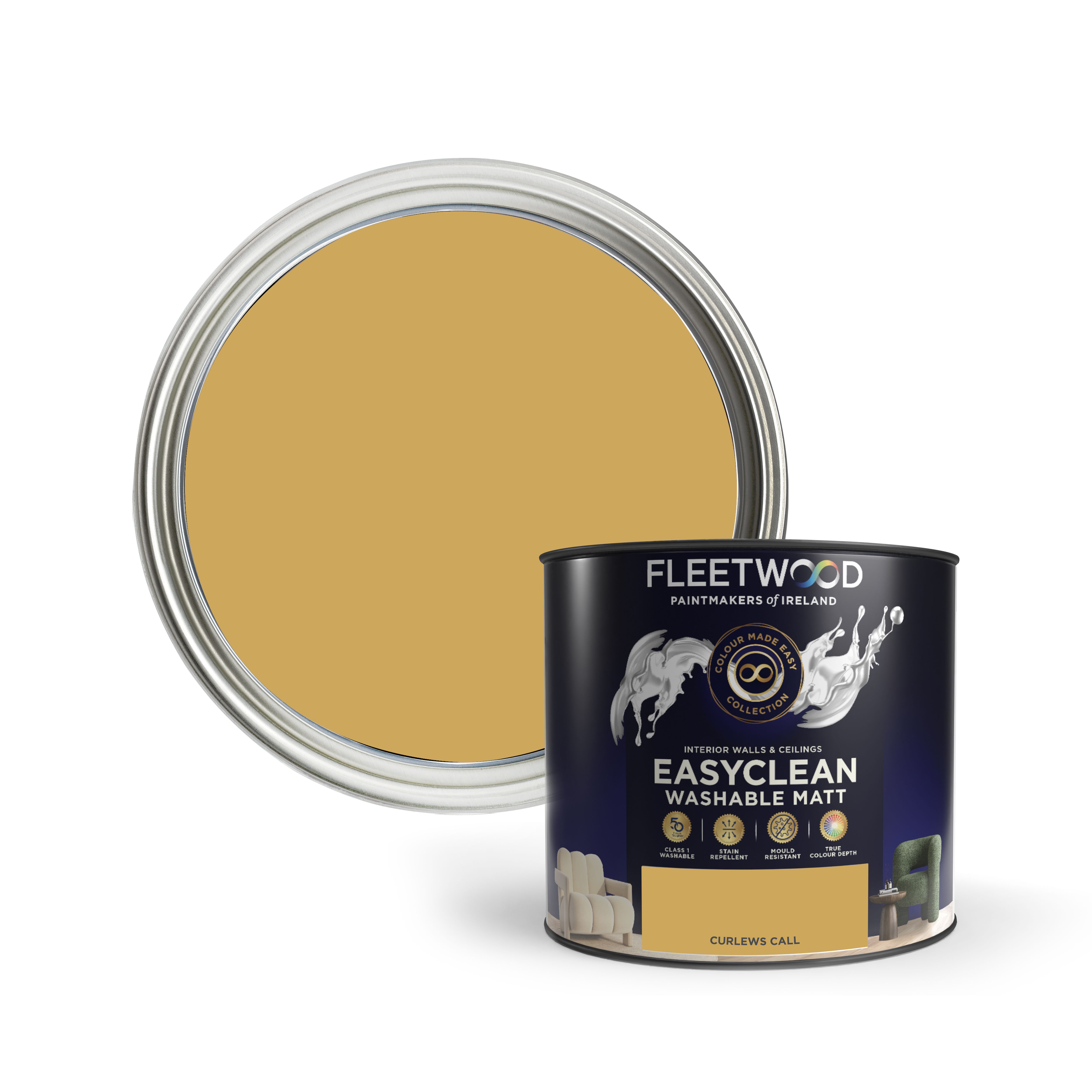 Fleetwood Curlew's Call Flat matt Wall & ceiling Emulsion paint, 2.5L