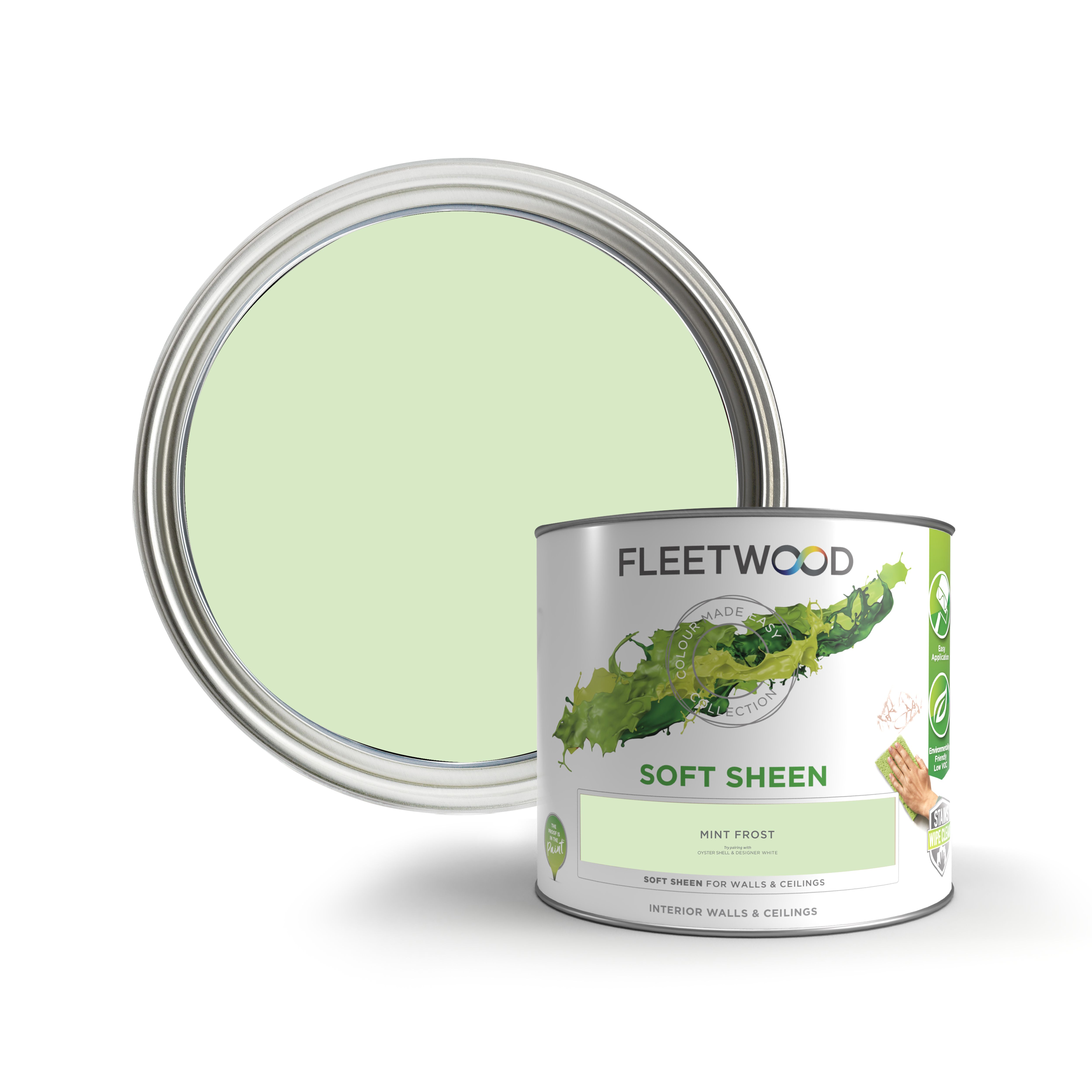 Fleetwood Mint Frost Soft sheen Emulsion paint, 2.5L
