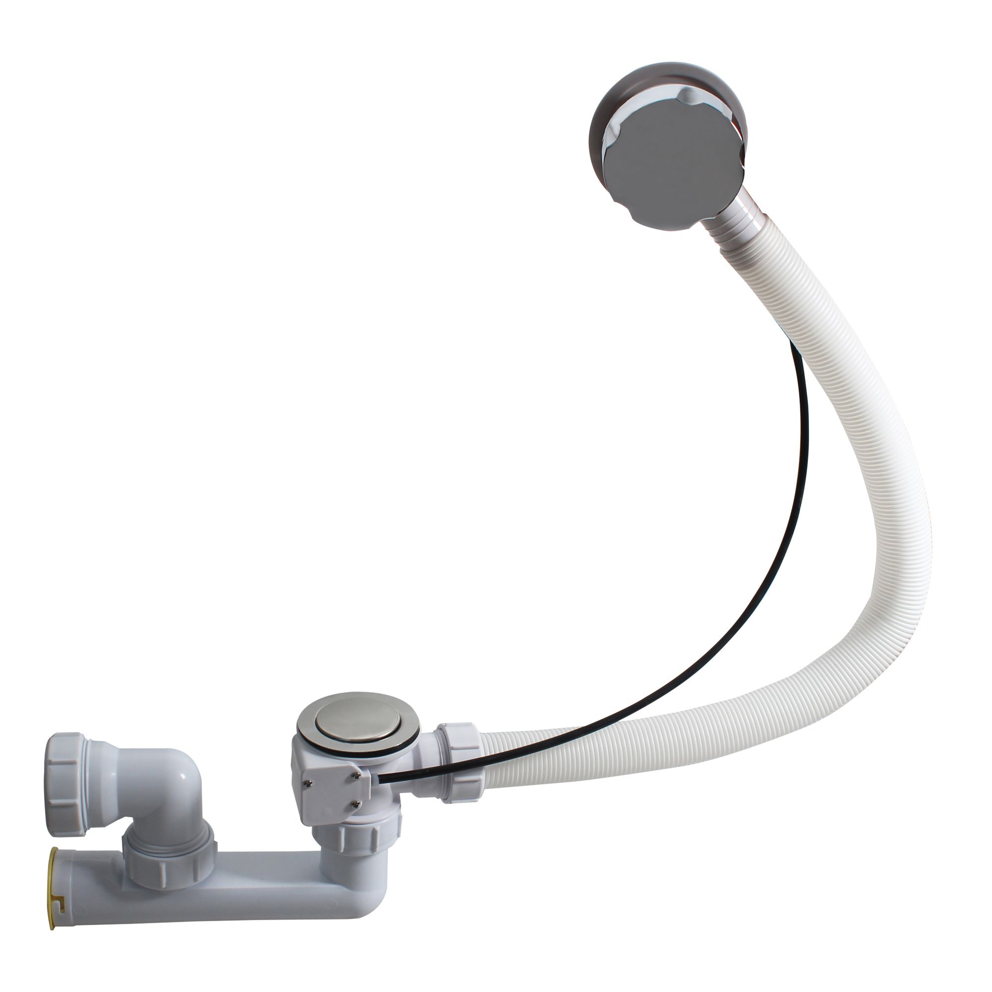 Flomasta Bath Waste & trap kit (Dia)70mm - White 600mm