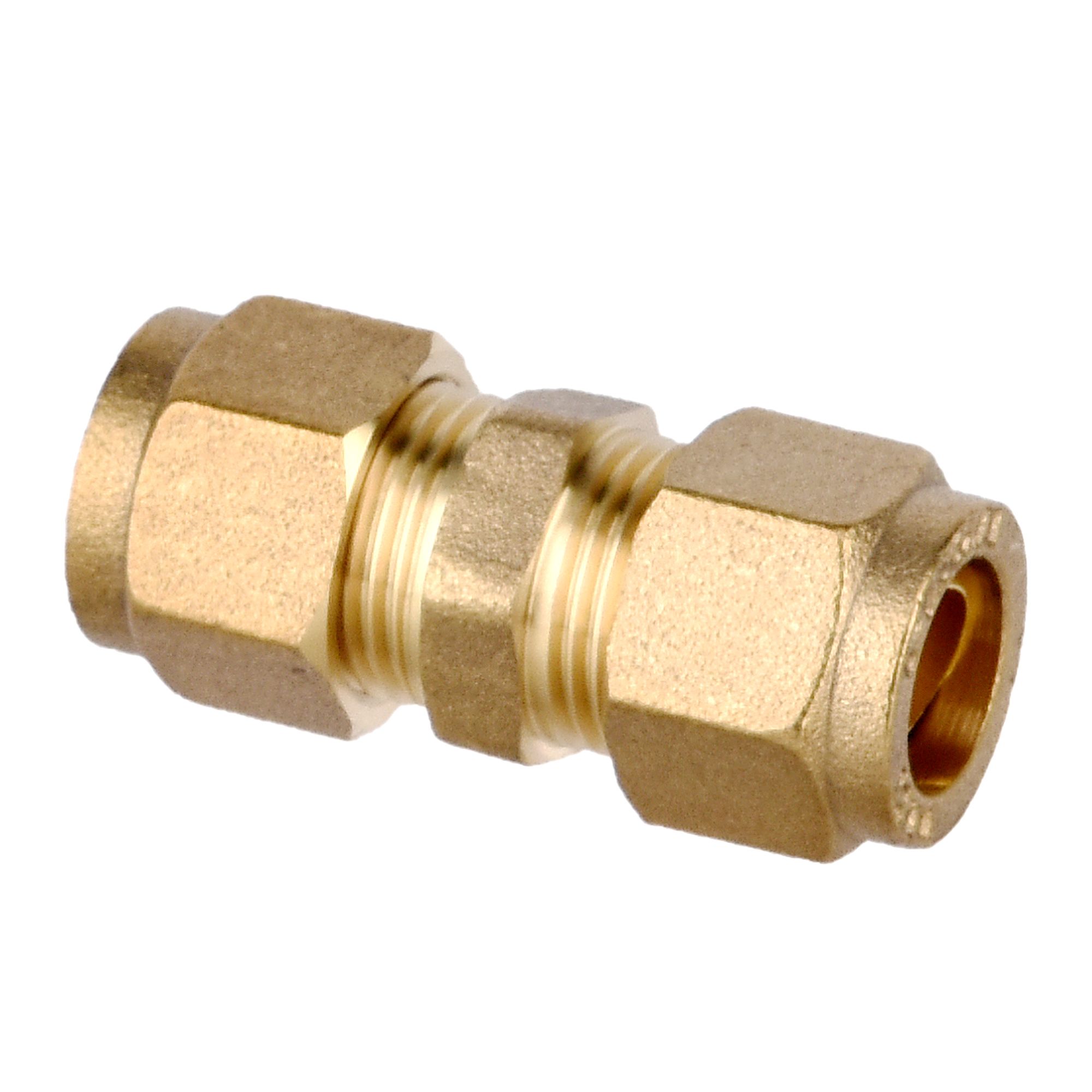 Flomasta Bronze Female/female Straight Equal Pipe fitting coupler (Dia ...