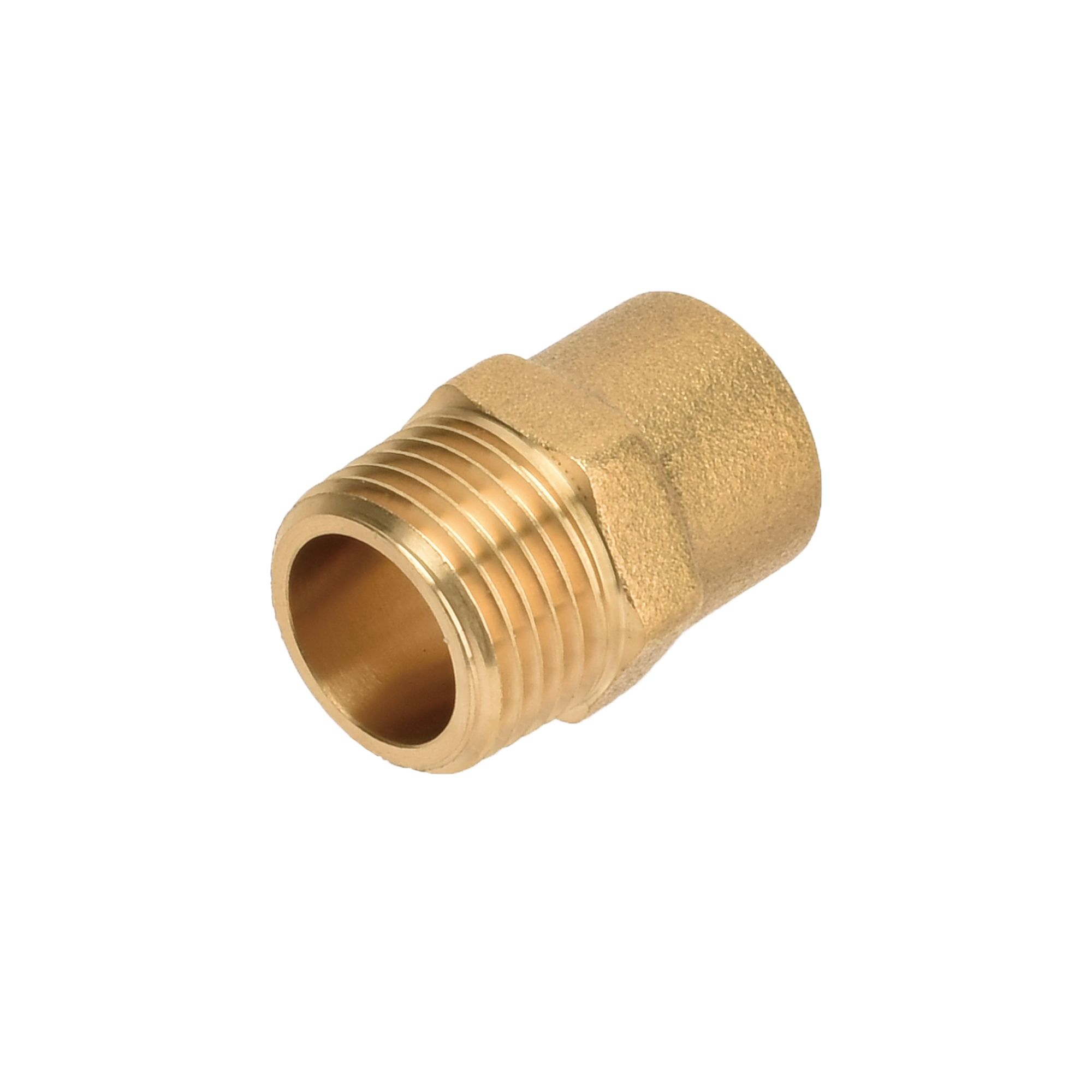 Flomasta Bronze Pipe fitting adaptor (Dia)15mm, (L)32mm x 15mm 12.7mm ...