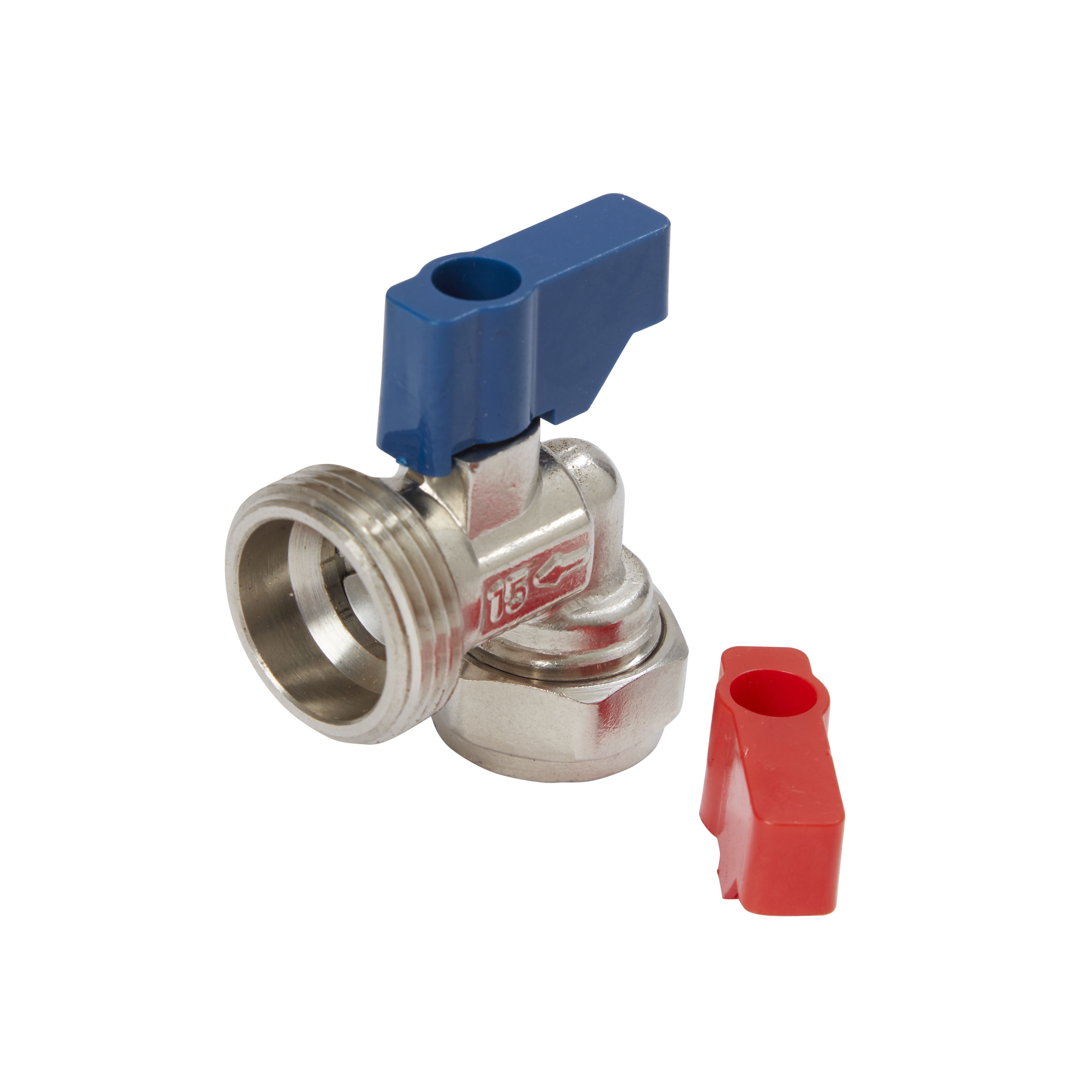Flomasta Compression Angled Washing machine Valve (Dia)19.05mm x ¾ ...