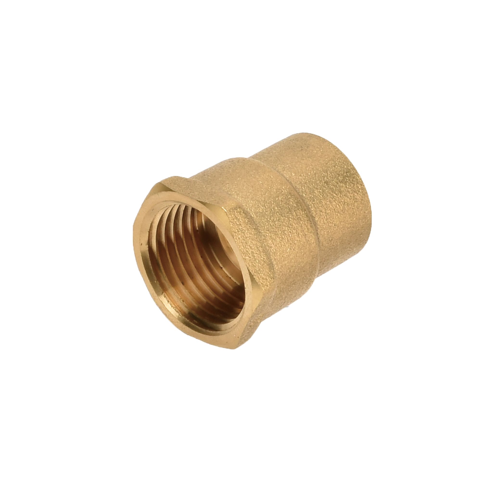 Flomasta Copper Pipe fitting coupler (Dia)15mm (L)28mm