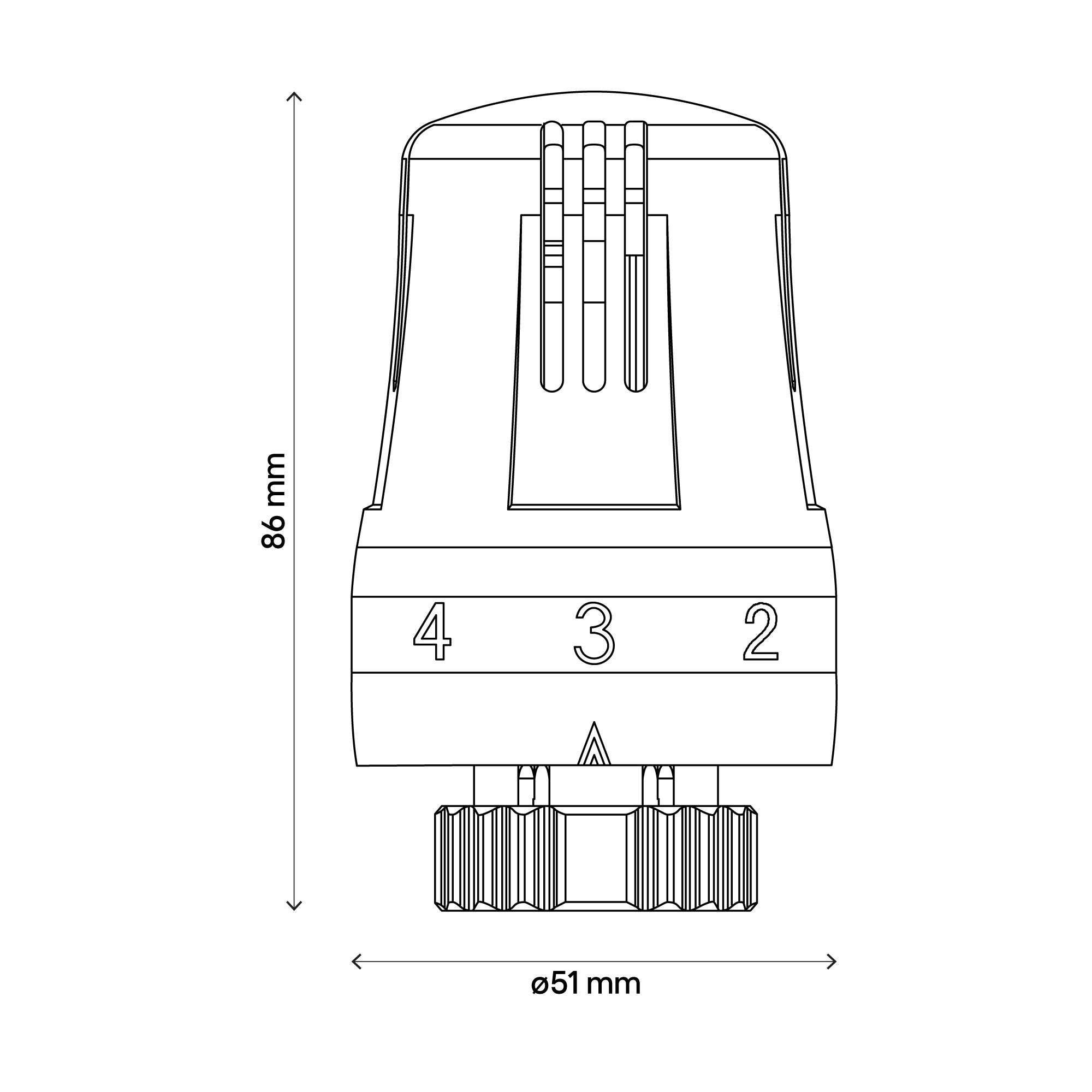 Flomasta Thermostatic radiator valve head