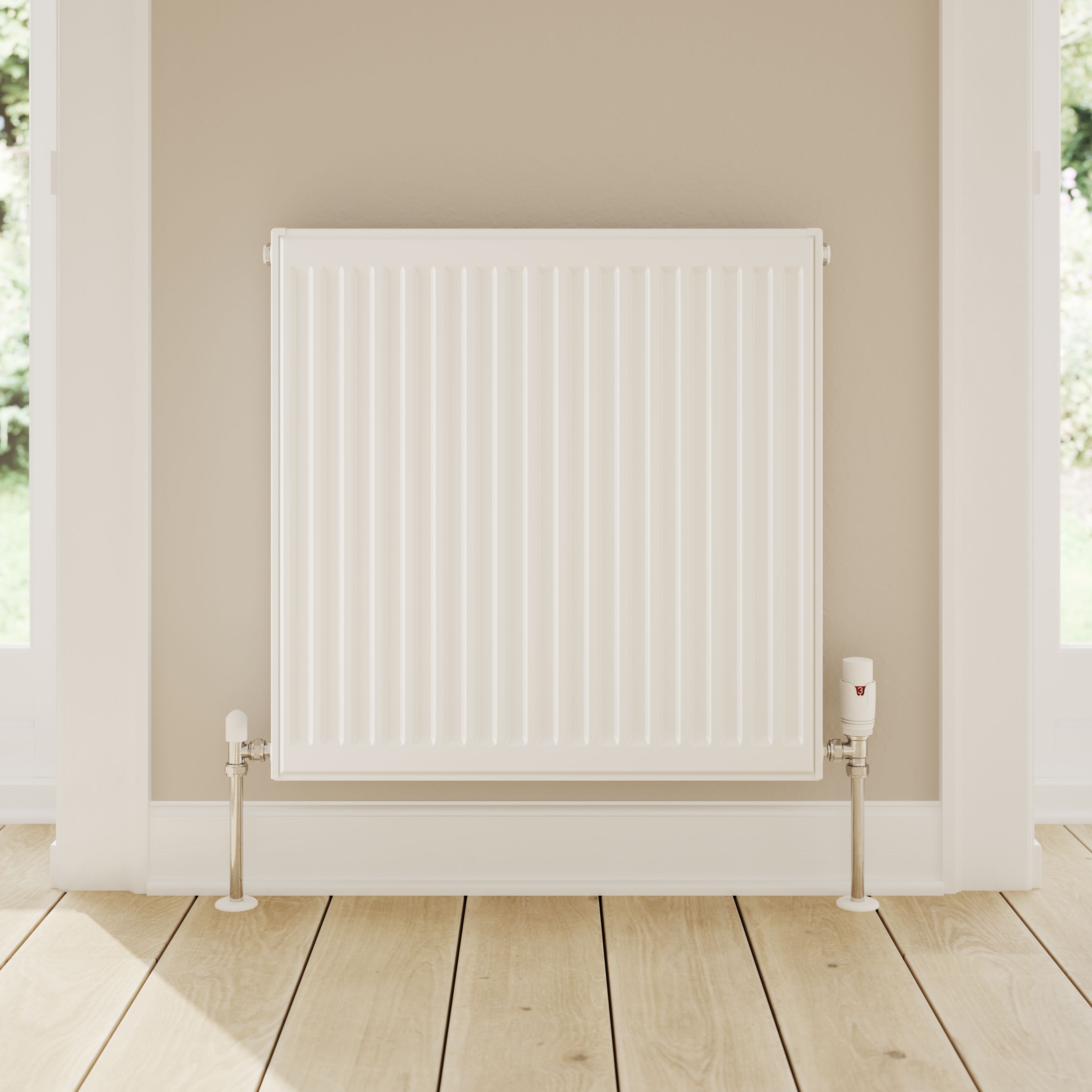 Flomasta White Type 11 Single Panel Radiator, (W)600mm x (H)600mm