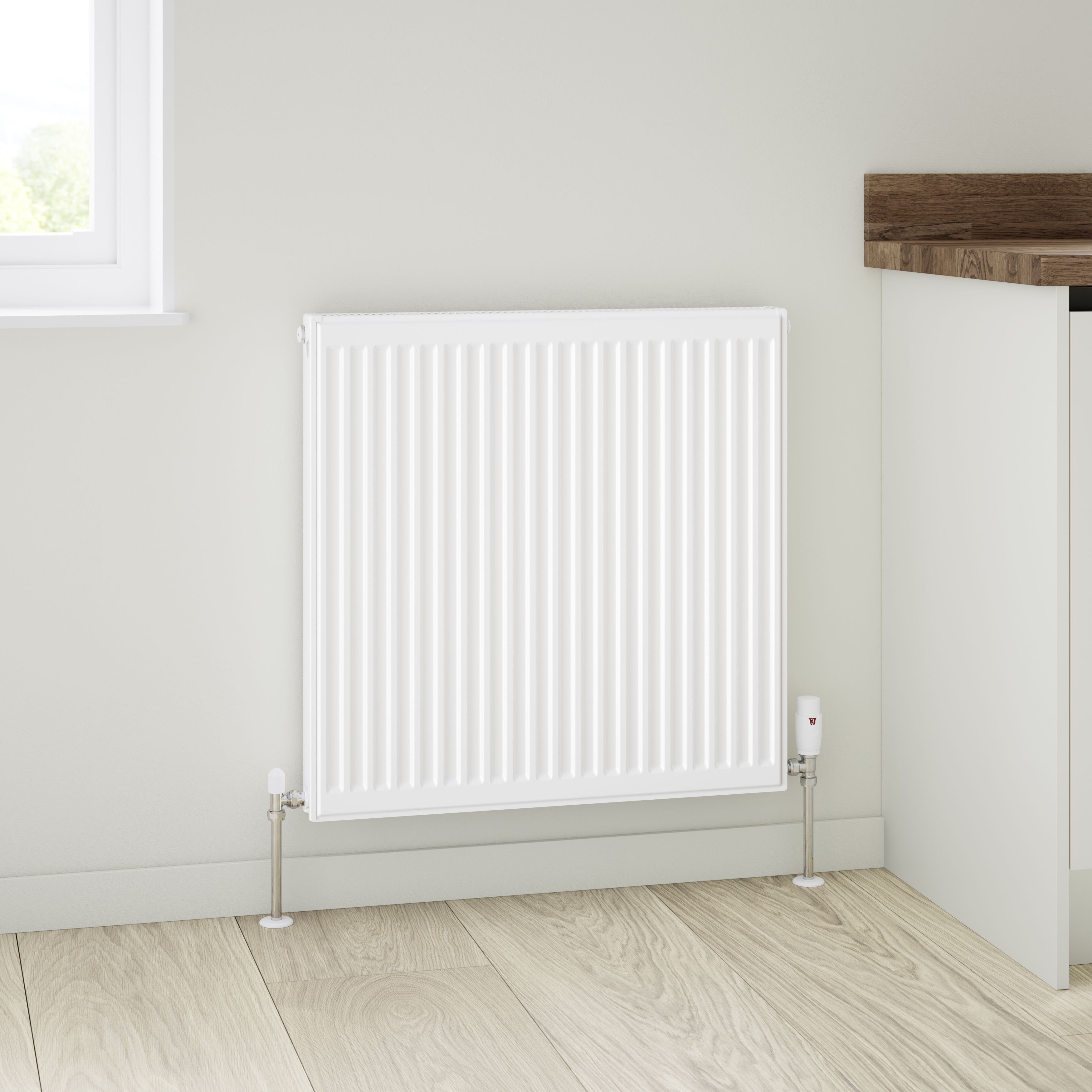 Flomasta White Type 11 Single Panel Radiator, (W)600mm x (H)700mm | DIY ...