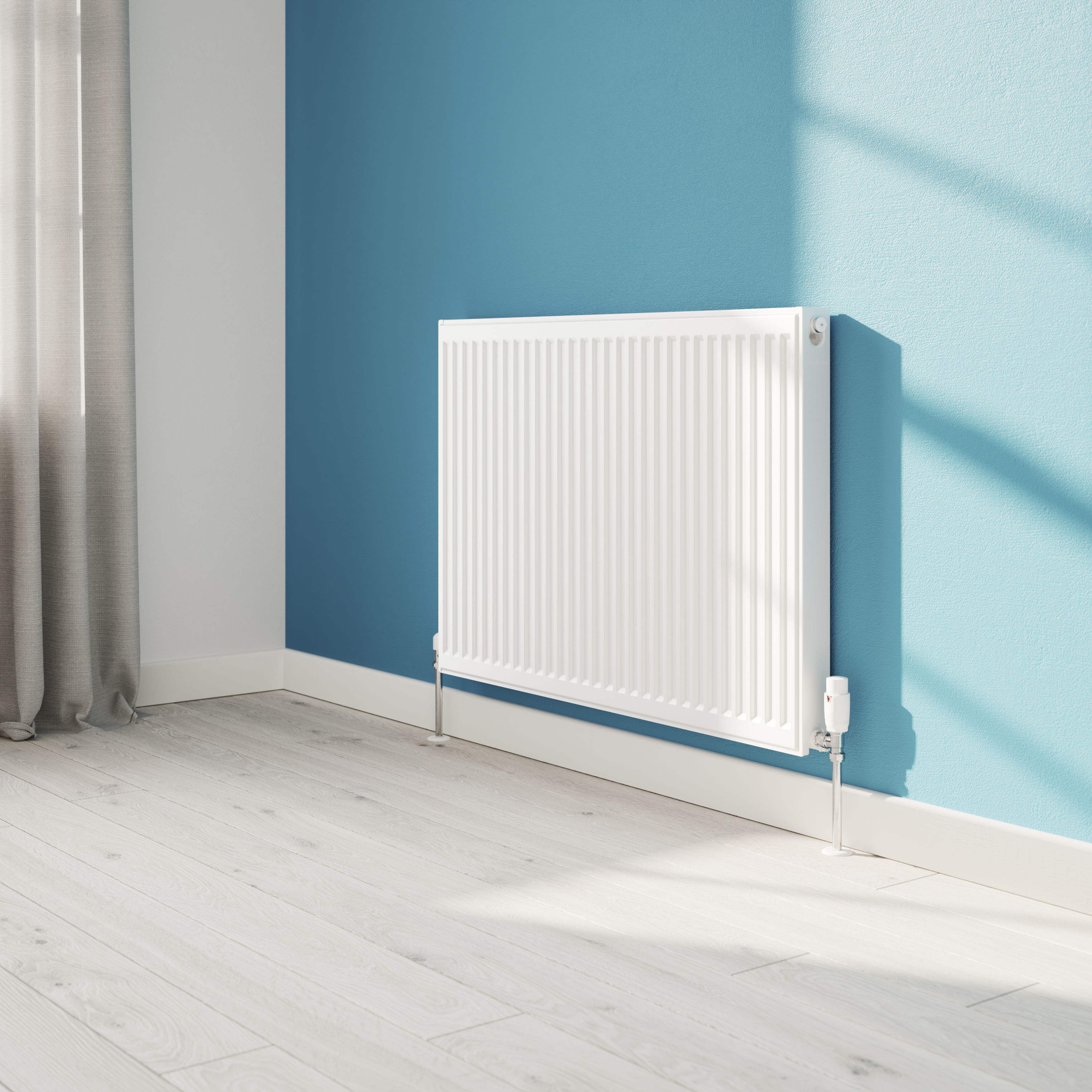 Flomasta White Type 21 Double Panel Radiator, (W)1000mm x (H)700mm