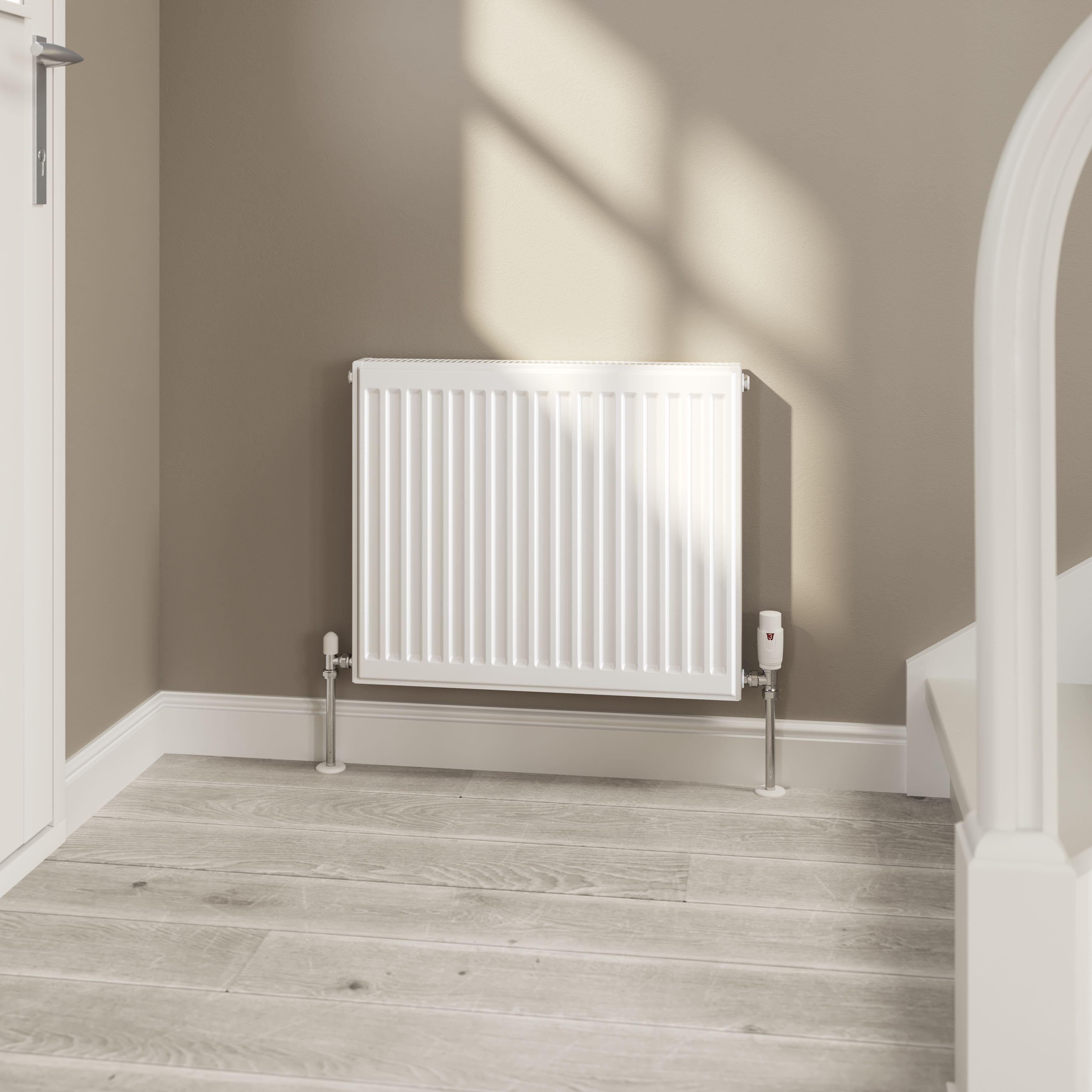 Flomasta White Type 21 Double Panel Radiator, (W)500mm x (H)500mm | DIY ...