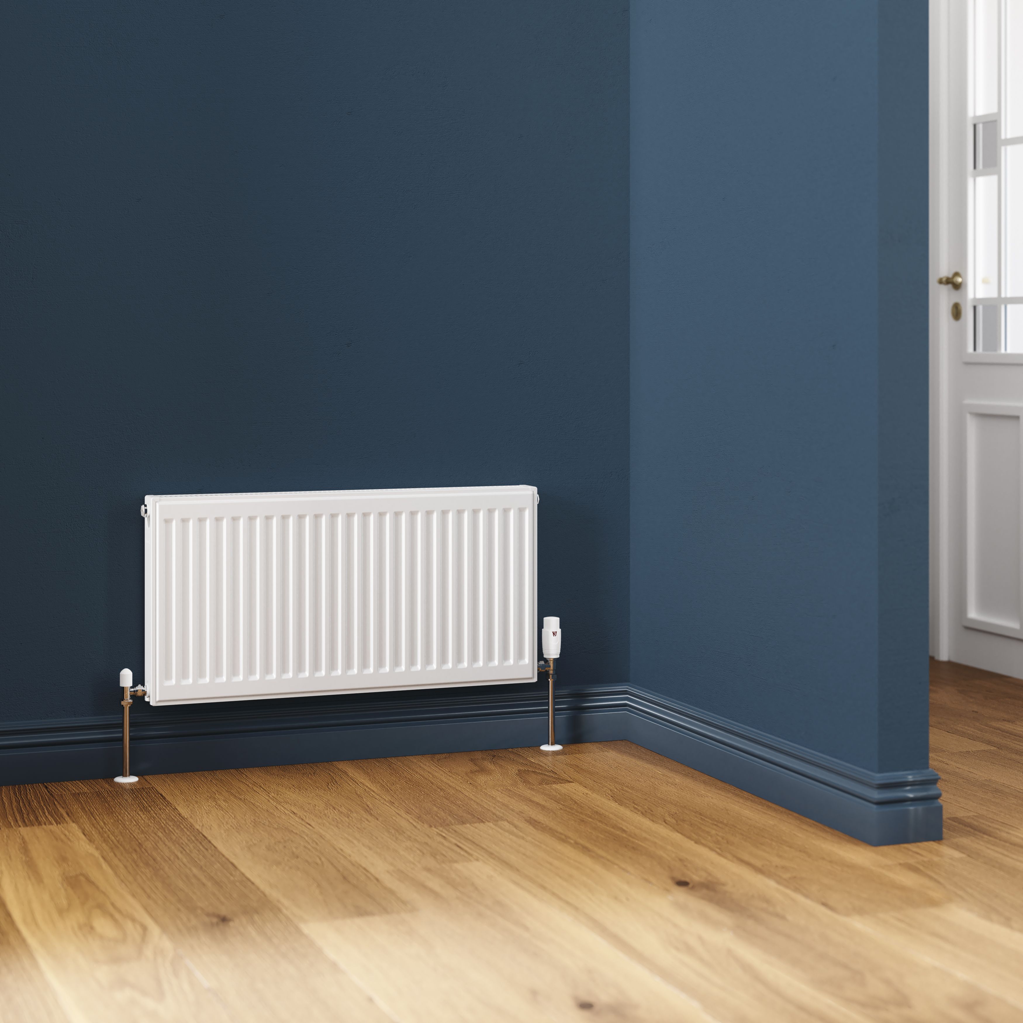 Flomasta White Type 21 Double Panel Radiator, (W)800mm x (H)400mm
