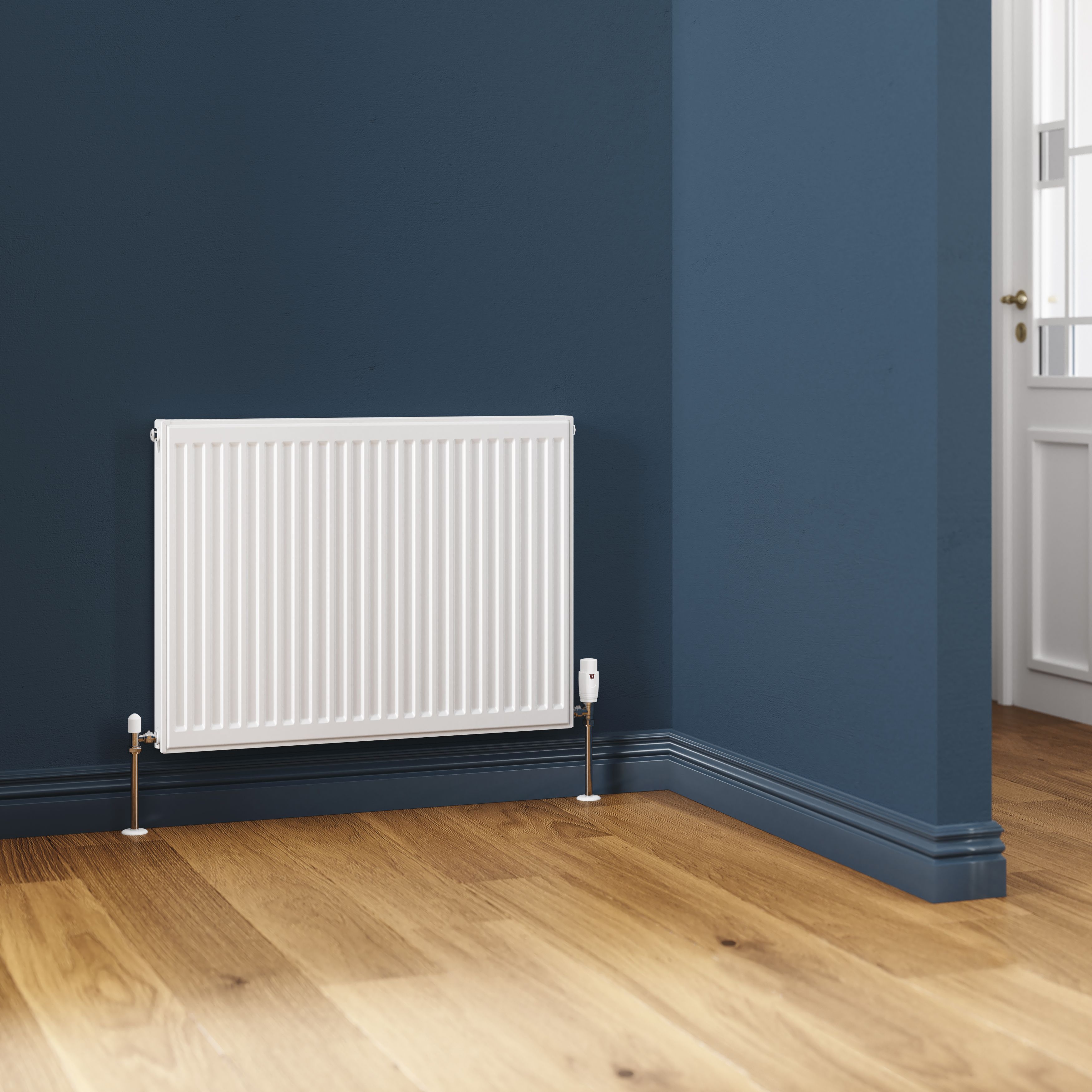 Flomasta White Type 21 Double Panel Radiator, (W)800mm x (H)600mm