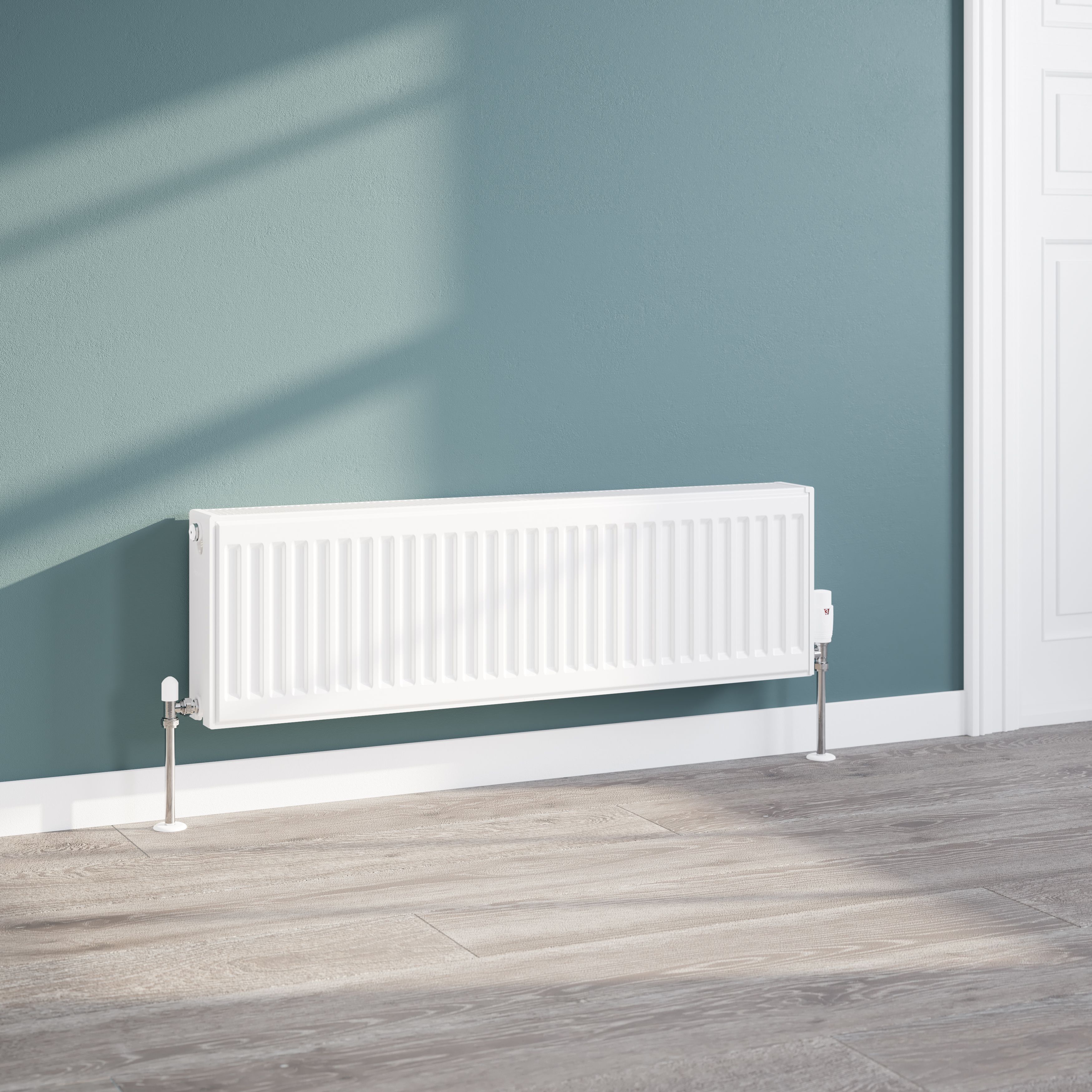 Flomasta White Type 22 Double Panel Radiator, (W)1000mm x (H)300mm