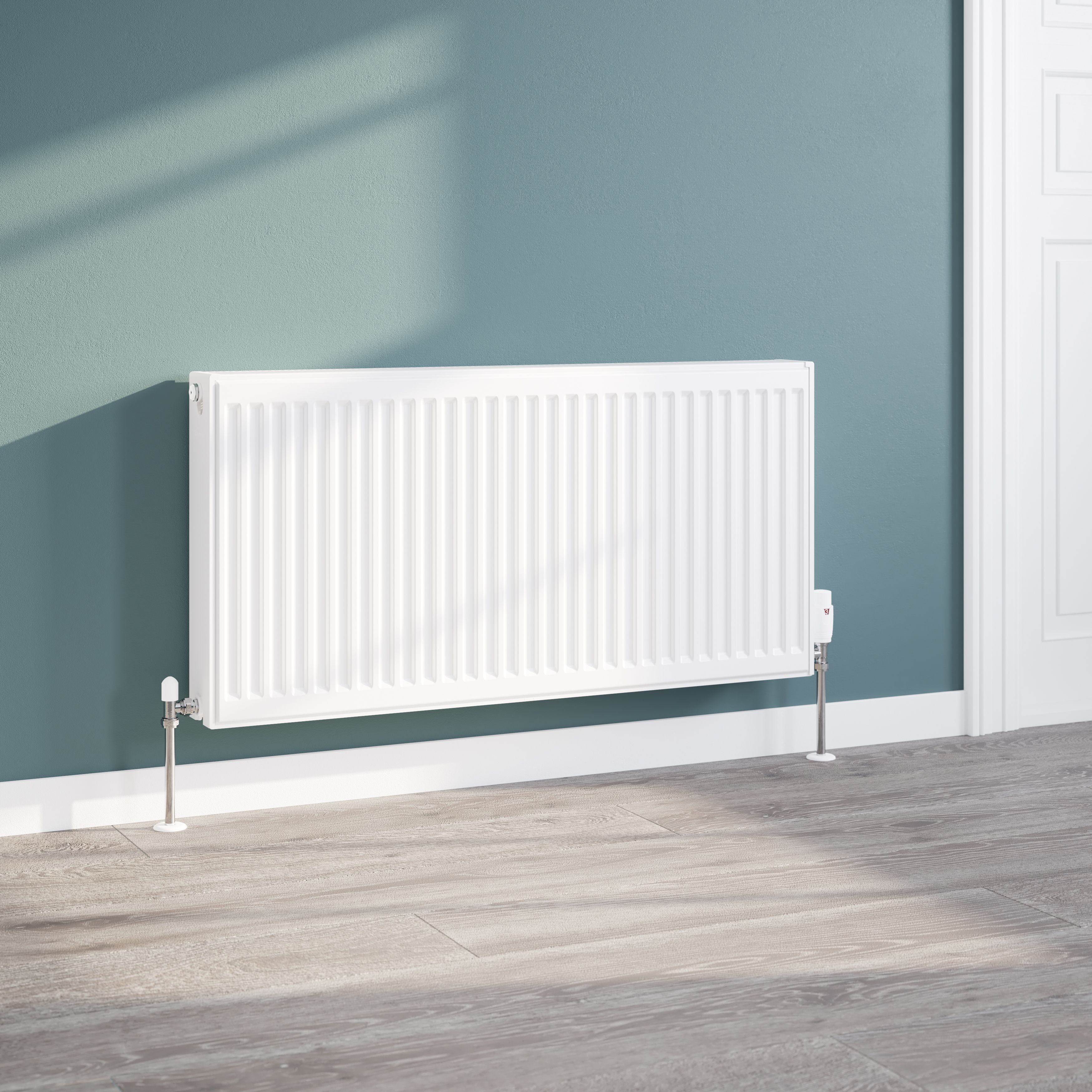 Flomasta White Type 22 Double Panel Radiator, (W)1000mm x (H)500mm