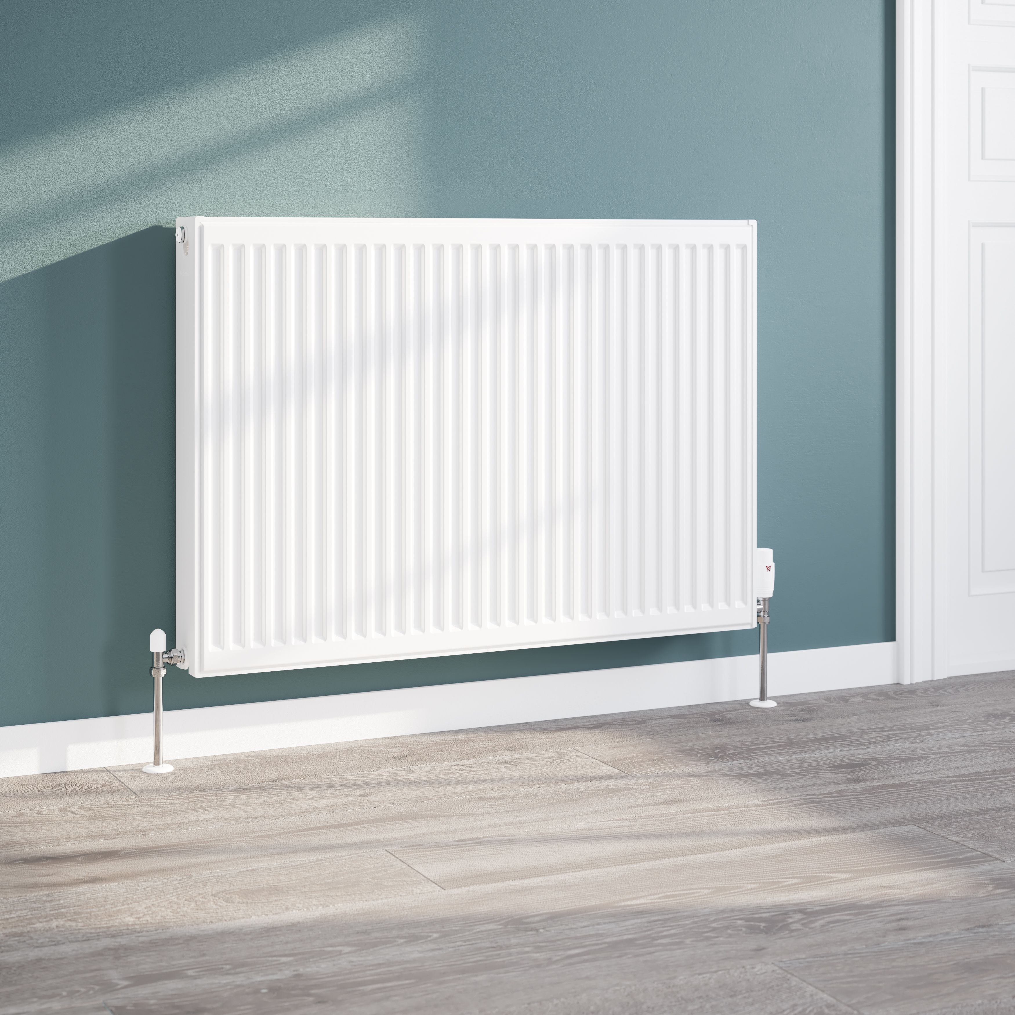 Flomasta White Type 22 Double Panel Radiator, (W)1000mm x (H)700mm