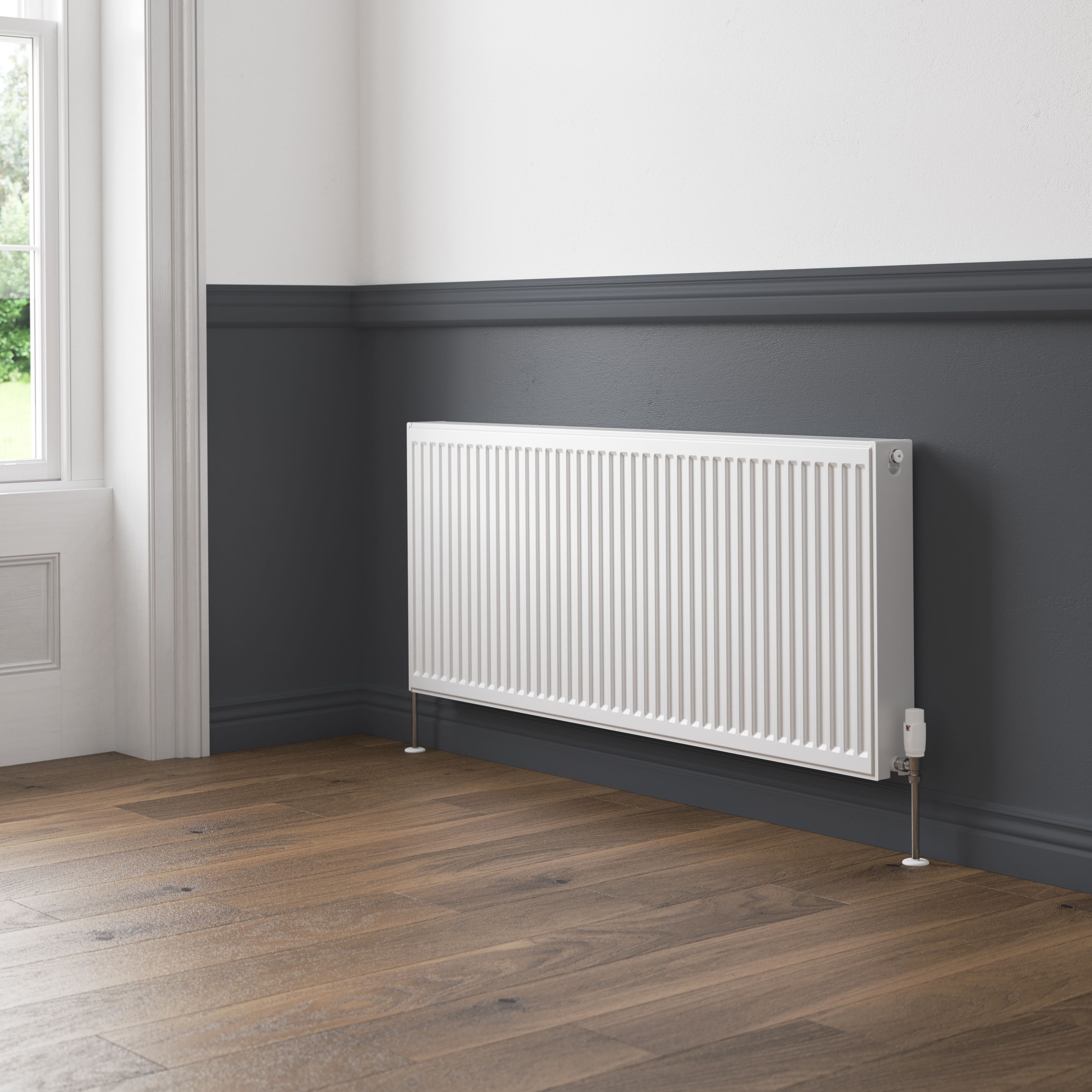 Flomasta White Type 22 Double Panel Radiator, (W)1400mm x (H)600mm