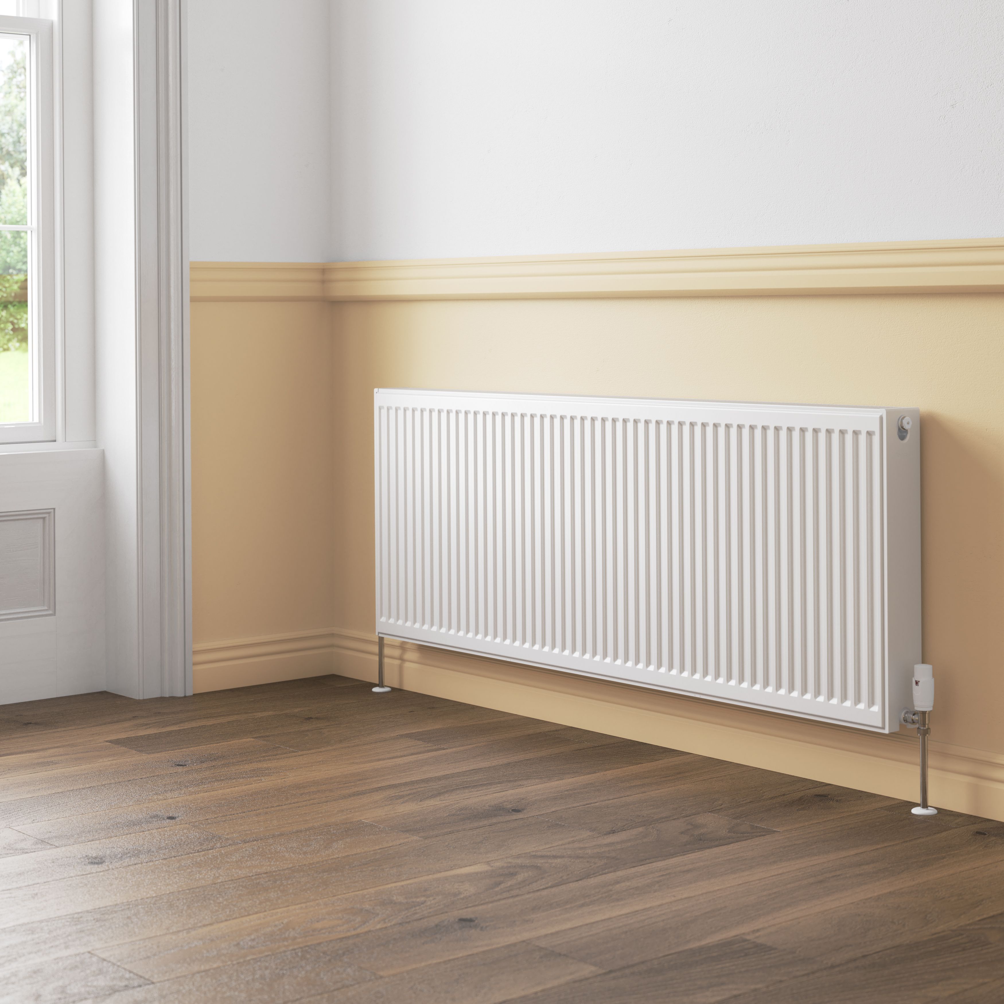 Flomasta White Type 22 Double Panel Radiator, (W)1600mm x (H)600mm