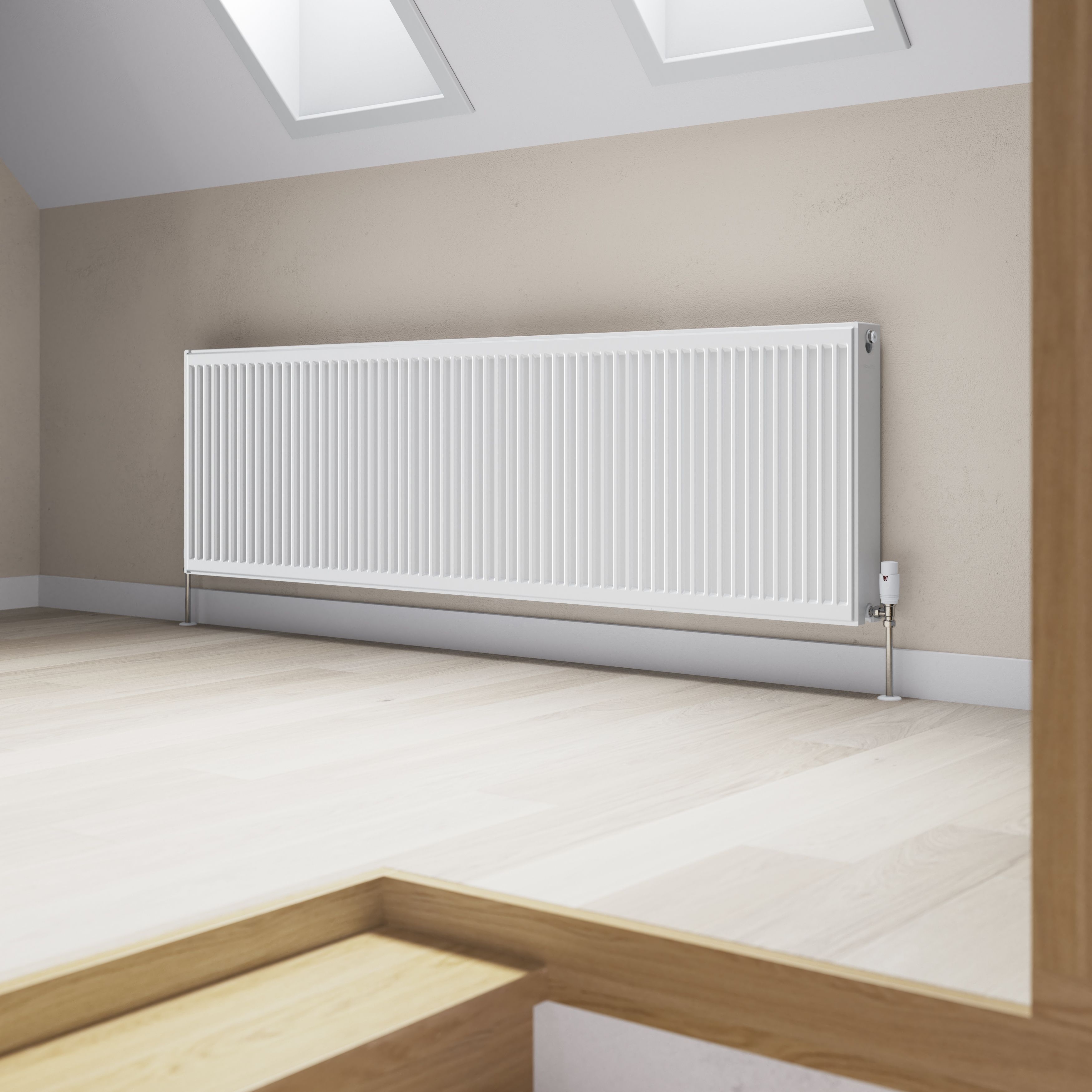Flomasta White Type 22 Double Panel Radiator, (W)2000mm x (H)600mm