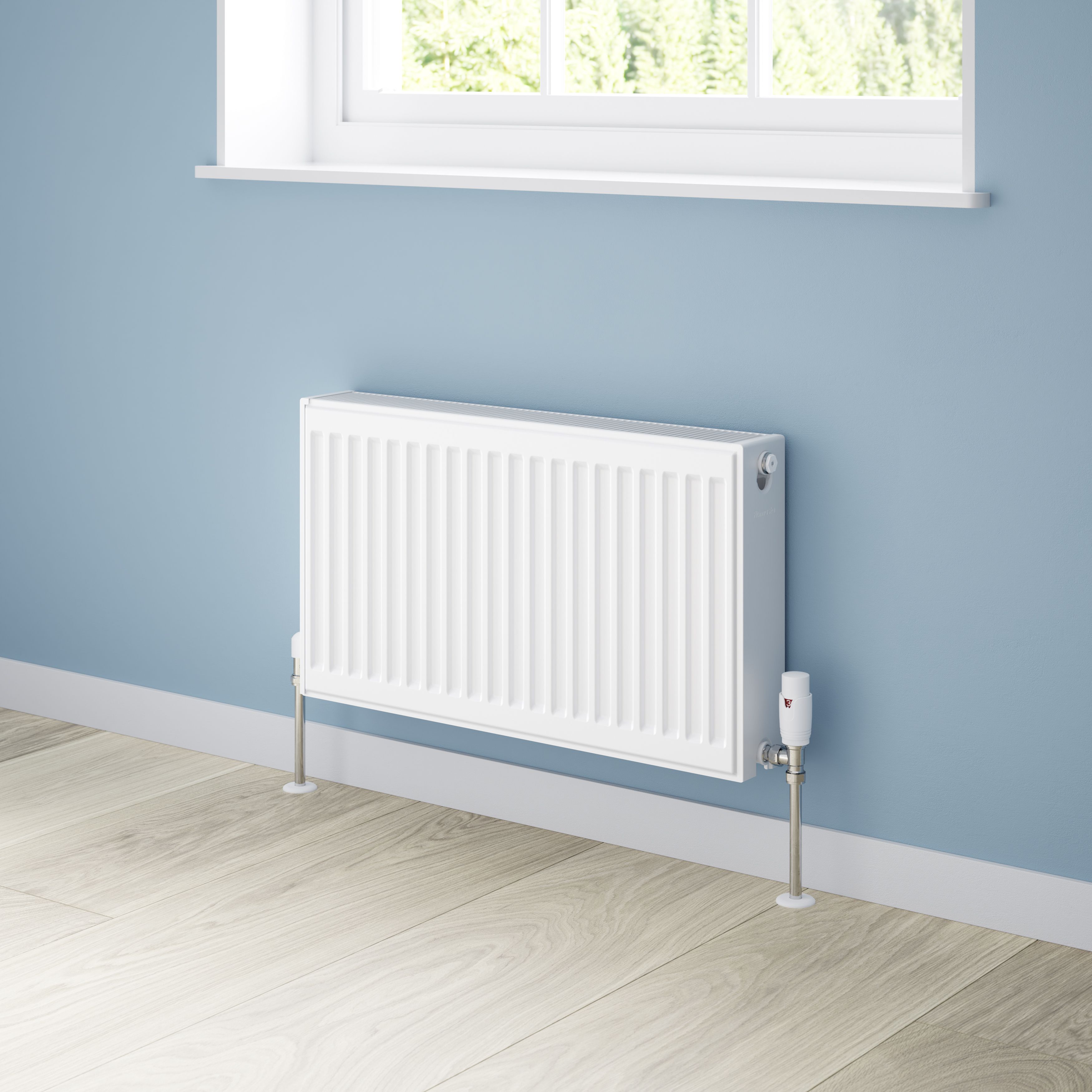 Flomasta White Type 22 Double Panel Radiator, (W)700mm x (H)400mm
