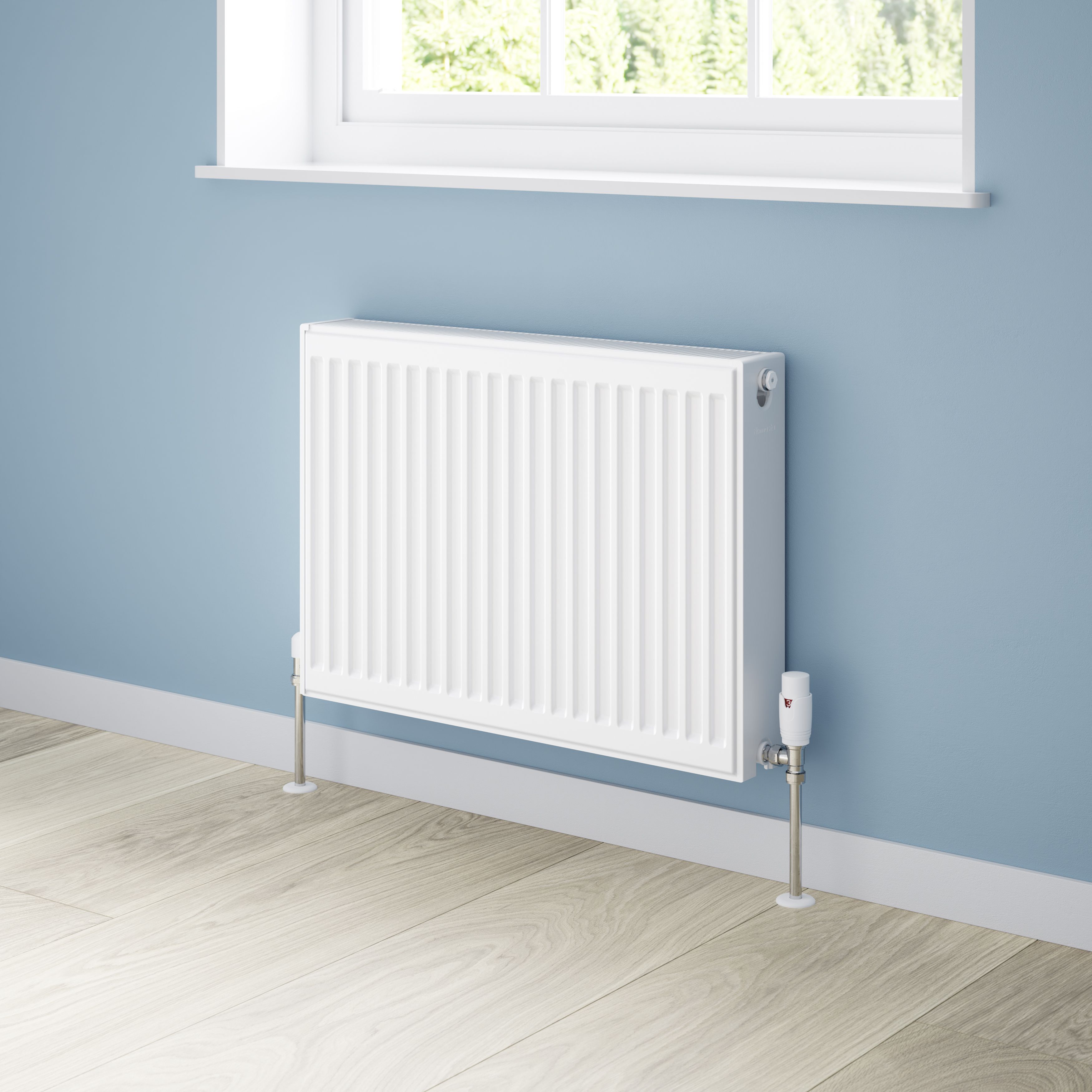 Flomasta White Type 22 Double Panel Radiator, (W)700mm x (H)500mm