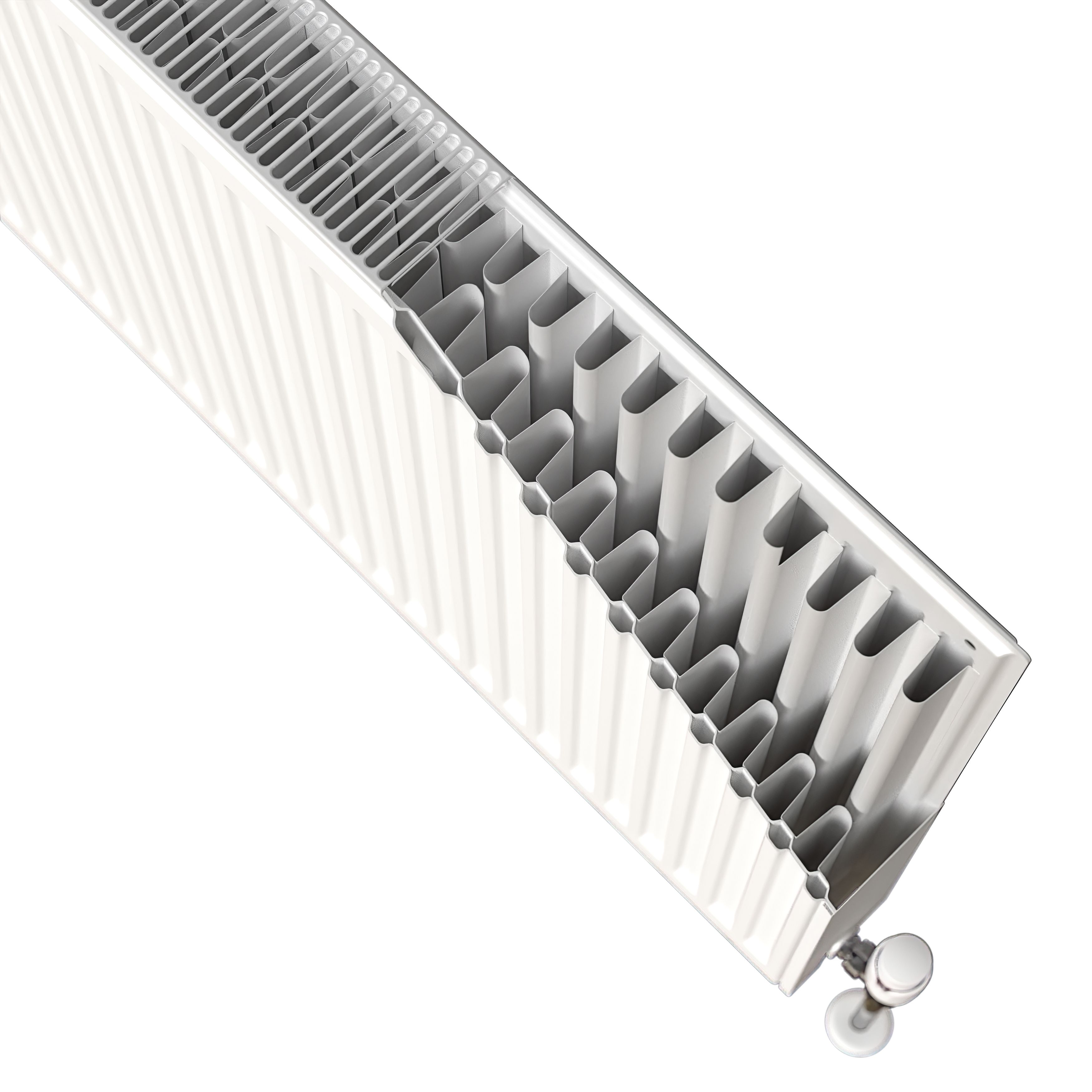 Flomasta White Type 22 Double Panel Radiator, (W)700mm x (H)700mm