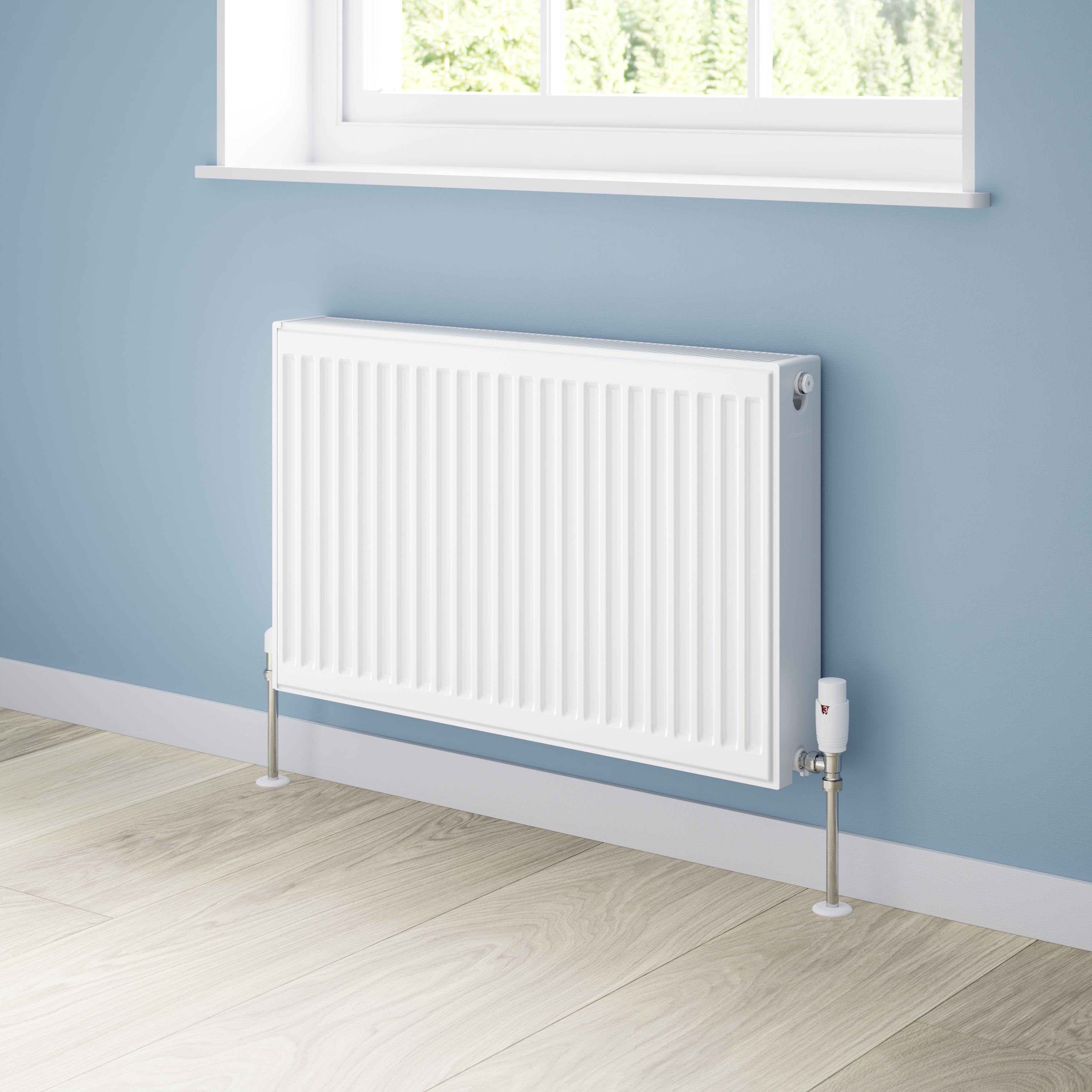 Flomasta White Type 22 Double Panel Radiator, (W)800mm x (H)500mm