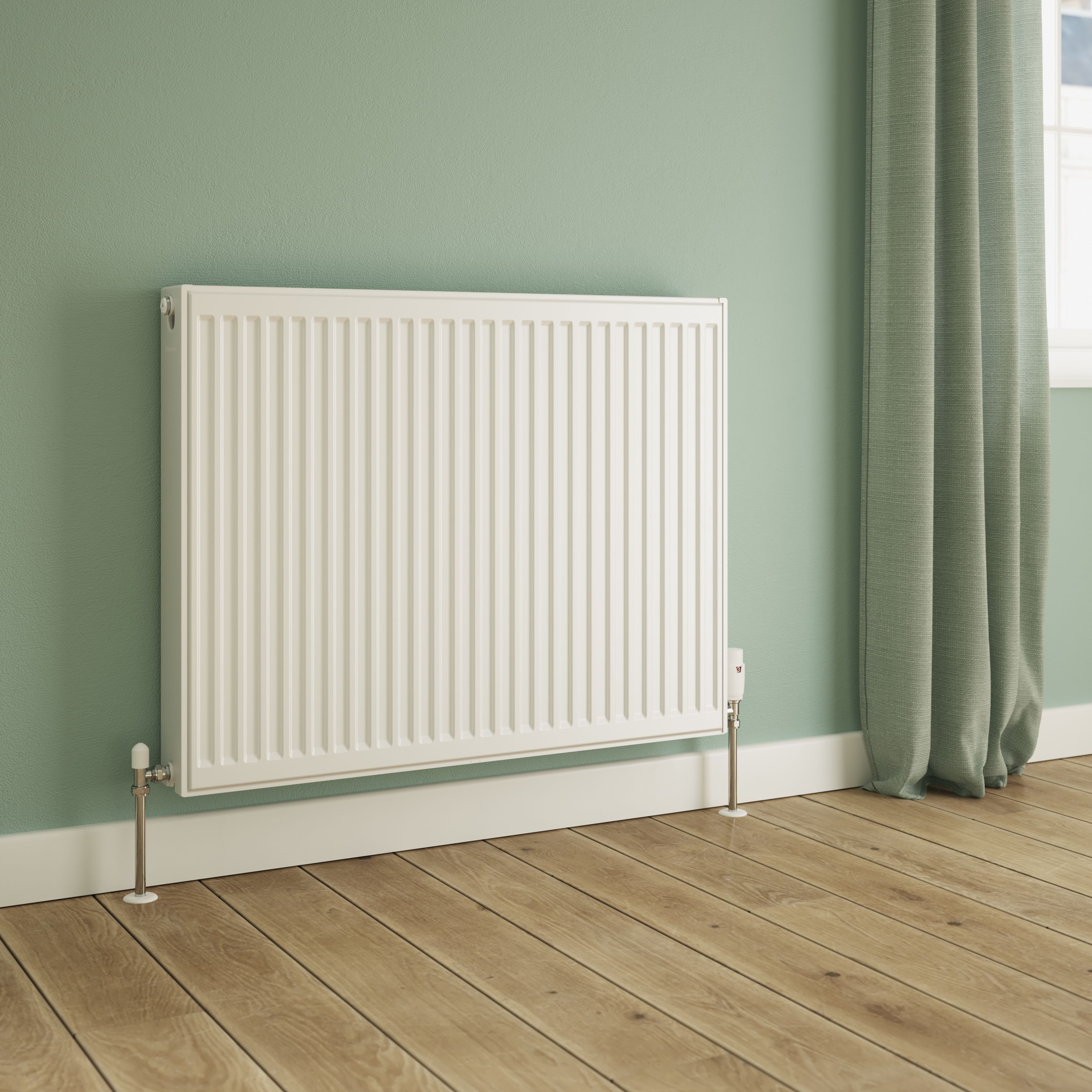 Flomasta White Type 22 Double Panel Radiator, (W)900mm x (H)700mm