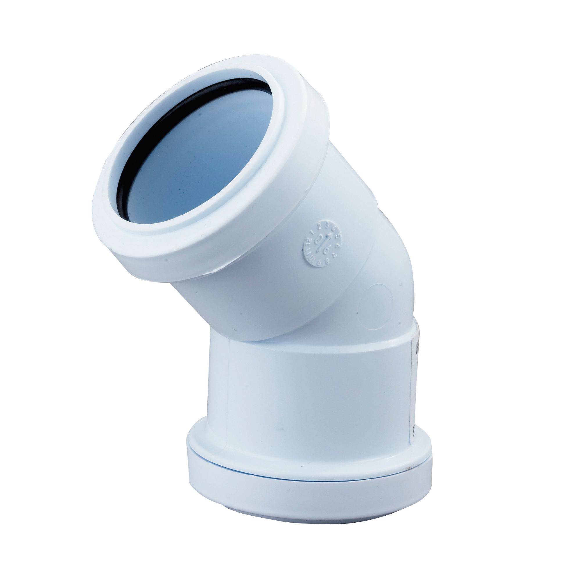FloPlast 245422 White Push-fit 135° Waste pipe Bend (Dia)40mm