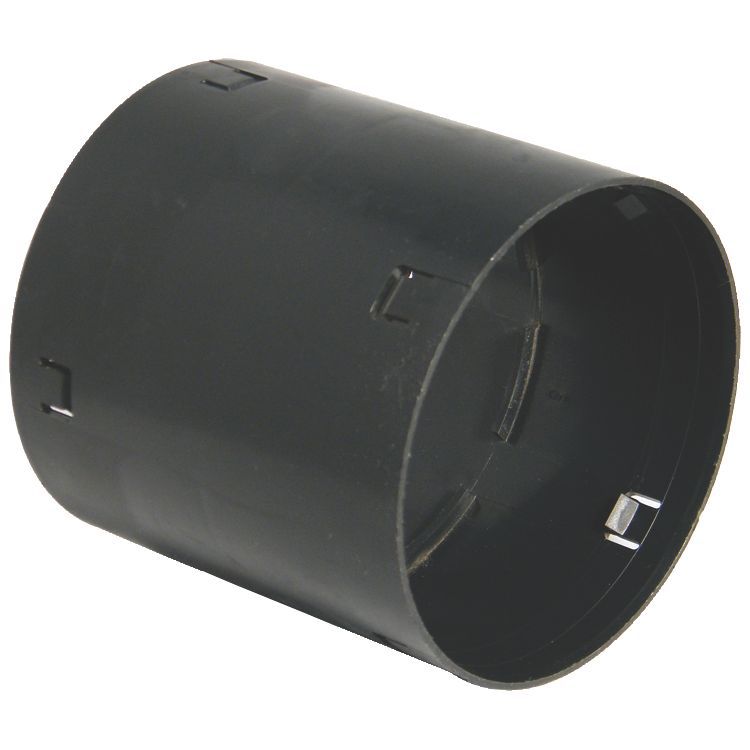 FloPlast Black Land drainage Waste pipe coupler, (Dia)100mm | DIY at B&Q