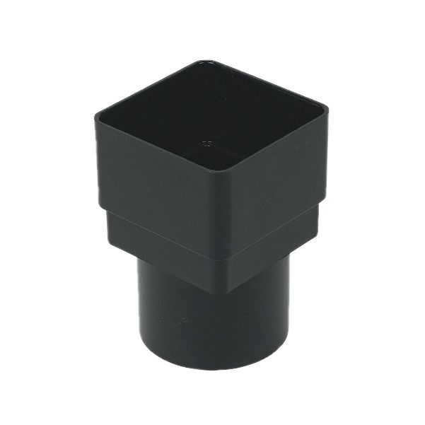 FloPlast Black Square to Round Gutter adaptor, (L)70mm (Dia)68mm | DIY ...
