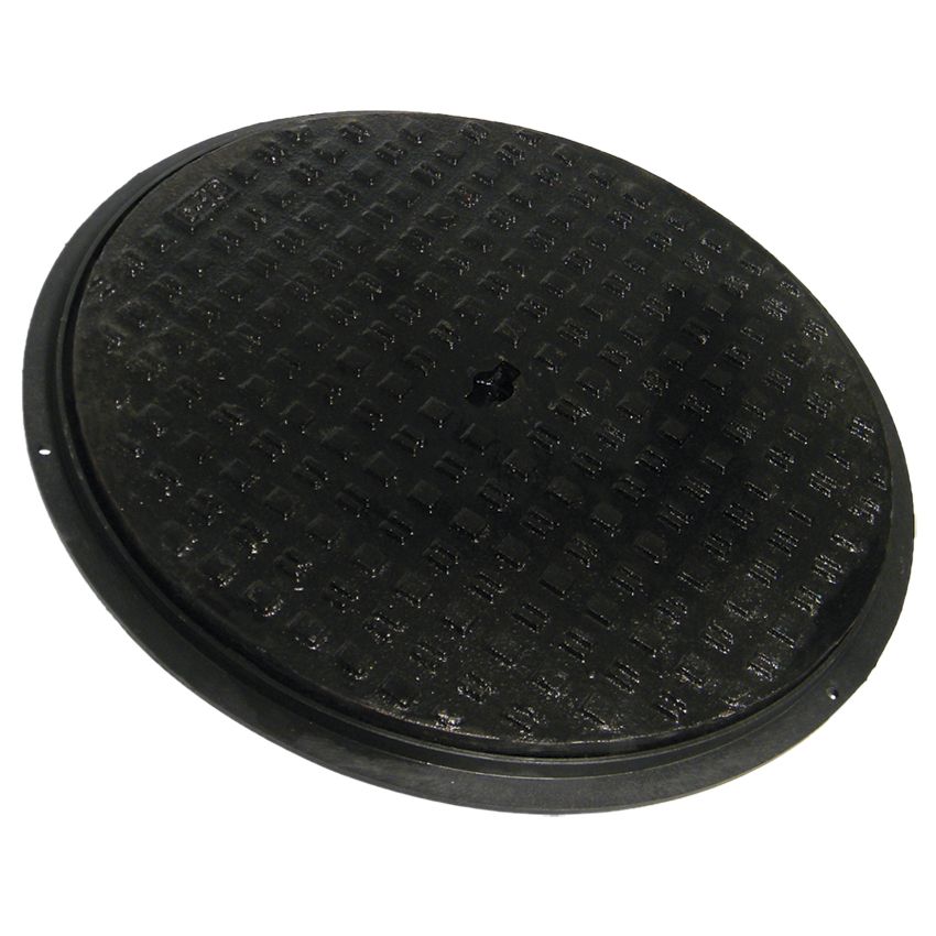 FloPlast Black Underground drainage Round Chamber cover, (Dia)450mm ...