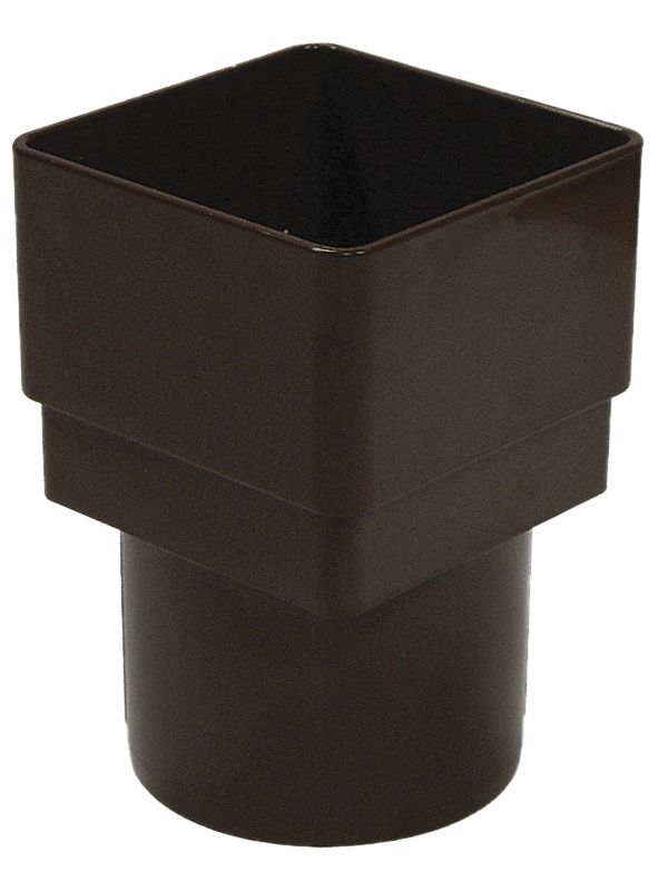 FloPlast Brown Square to Round Gutter adaptor, (L)65mm | DIY at B&Q