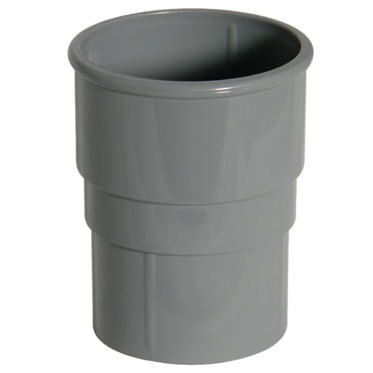 FloPlast Grey Round Gutter socket (Dia)68mm