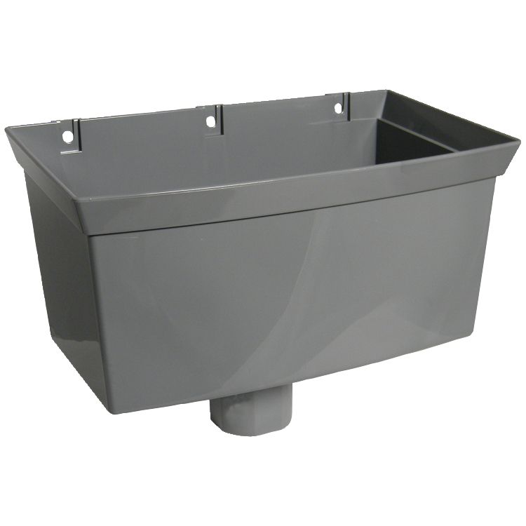 FloPlast Grey Square Gutter hopper, (L)185mm (W)31mm | DIY at B&Q