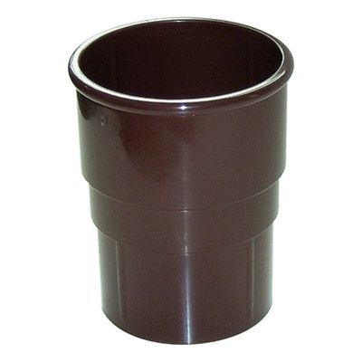 FloPlast Miniflo Brown Half round Gutter socket (L)59mm (Dia)50mm | DIY ...