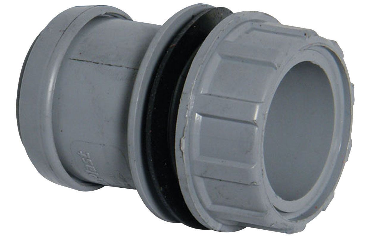 FloPlast Push-fit Straight Waste Tank connector, (Dia)40mm | DIY at B&Q