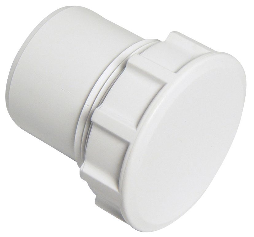 FloPlast White Solvent weld Waste pipe Access plug, (Dia)40mm at B&Q