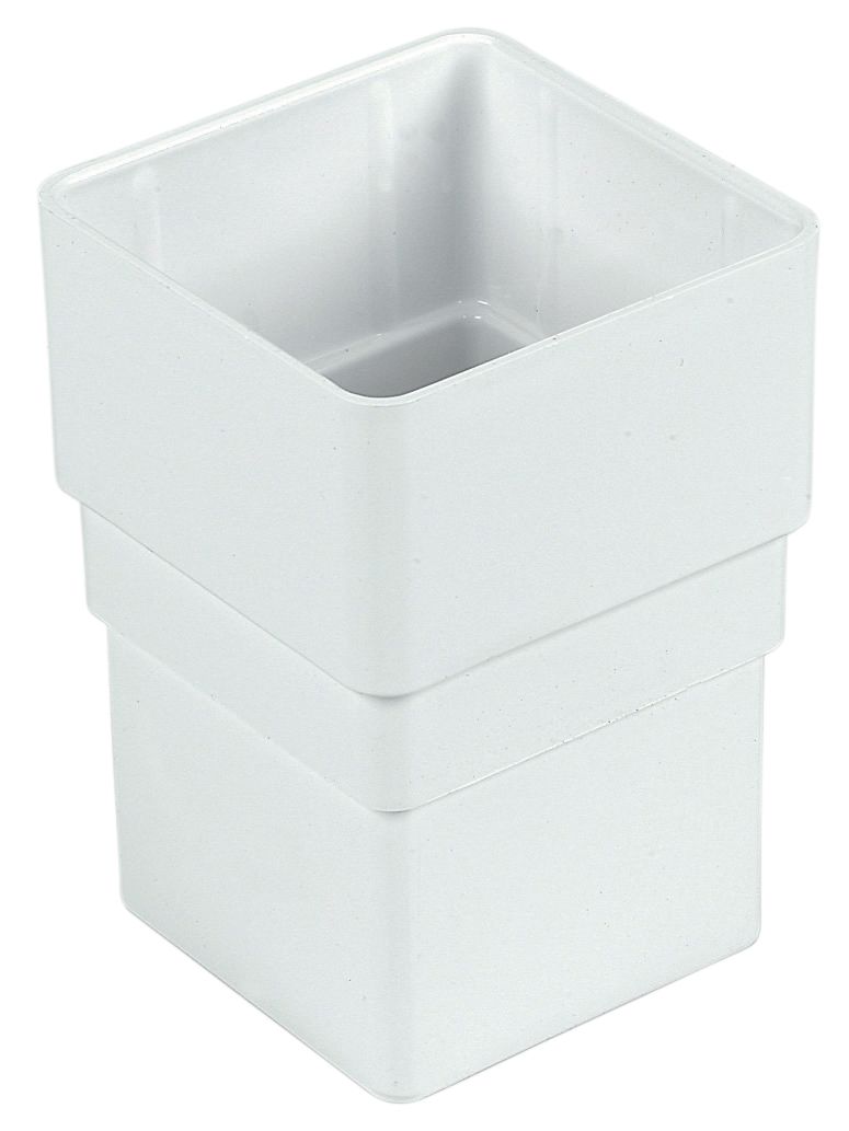 FloPlast White Square Gutter socket (L)70mm (Dia)65mm | DIY at B&Q