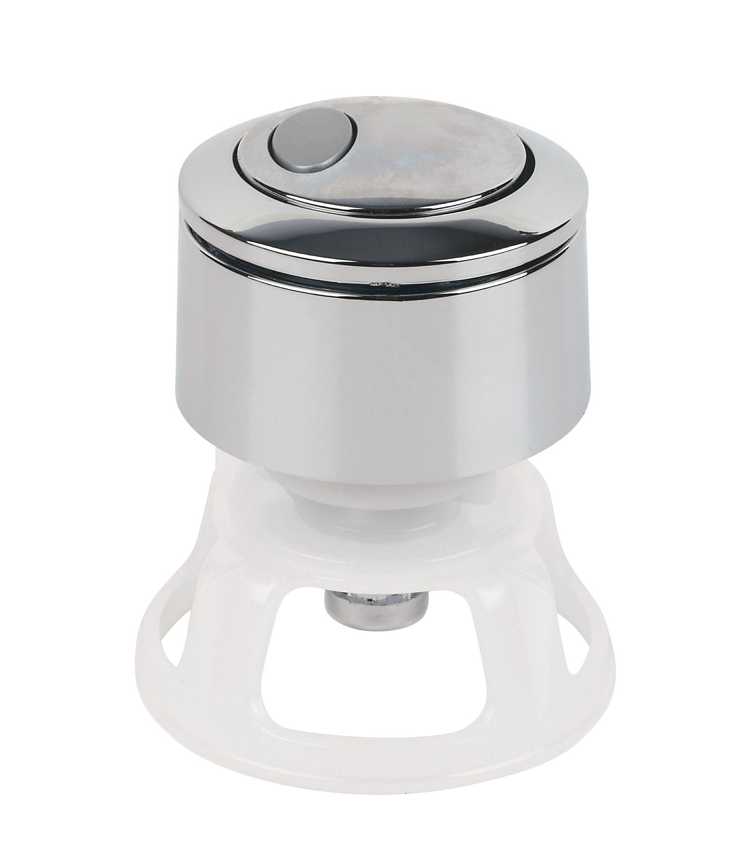 Fluidmaster Plastic Chrome effect Dual Flush button