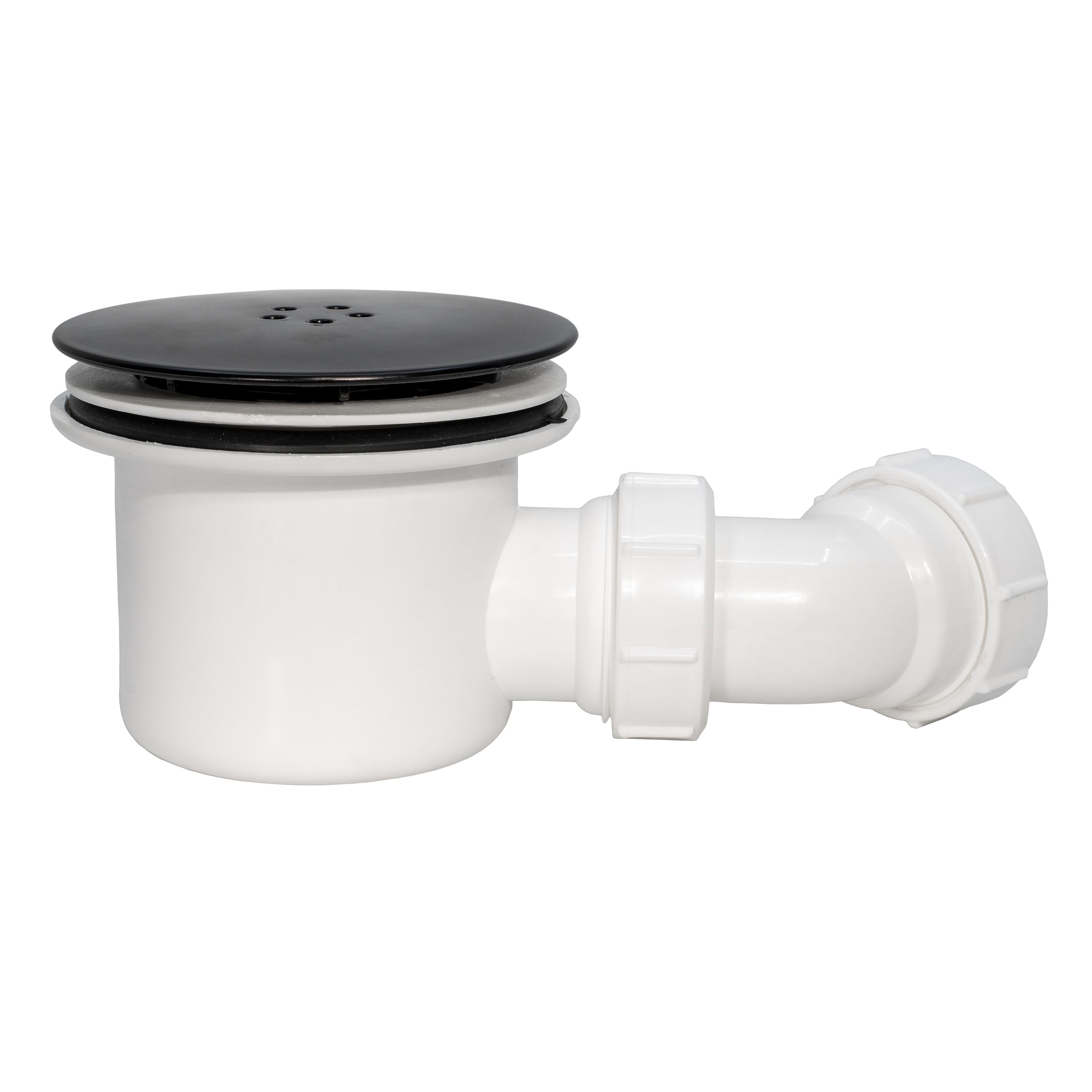 Fluidmaster White & Black Dome Shower Trap (Dia)115mm