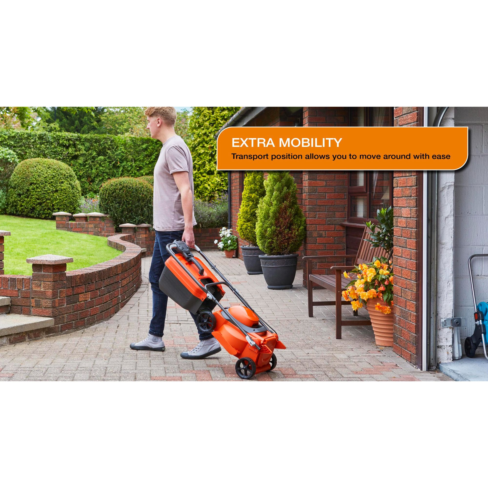 Flymo Battery Rotary Lawnmower 9705395-01 Cordless 40V Push Lawnmower