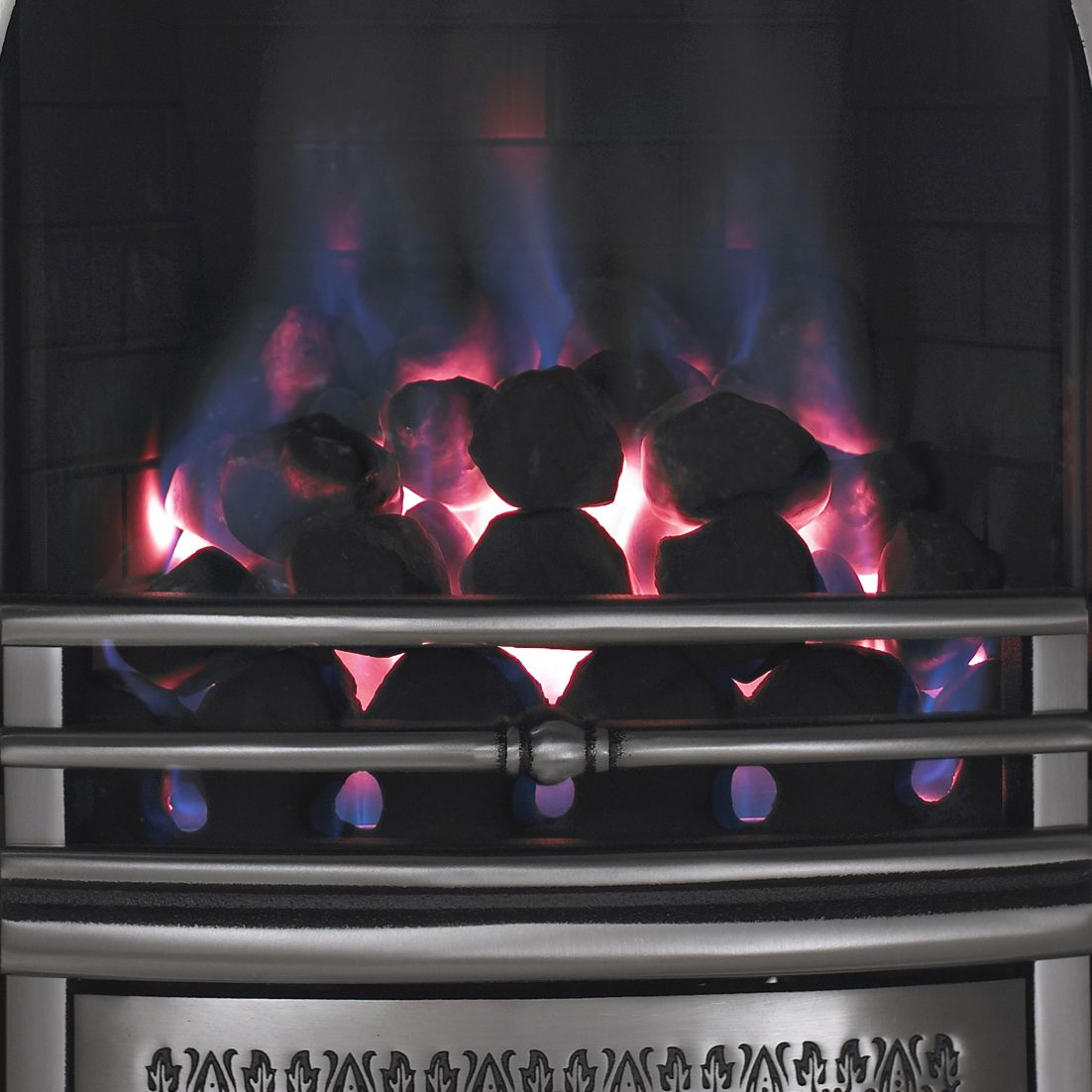 Focal Point Arch Chrome effect Manual control Gas Fire | DIY at B&Q