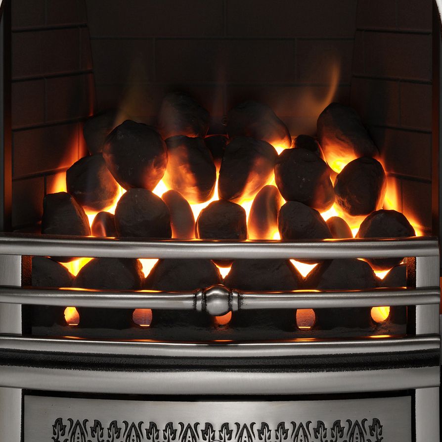 Focal Point Arch Chrome effect Remote controlled 3.75kW Gas Fire