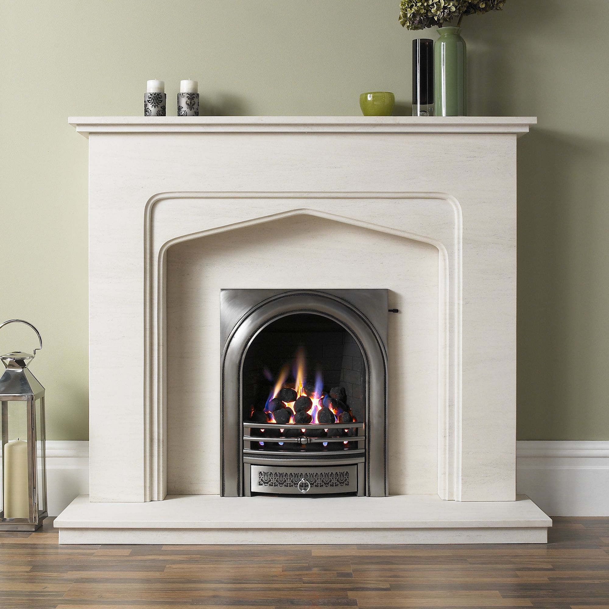 Focal Point Arch Gas fire Chrome effect Slide control 3.75kW Gas Fire