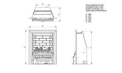 Focal Point Blenheim Brass effect Remote controlled Gas Fire