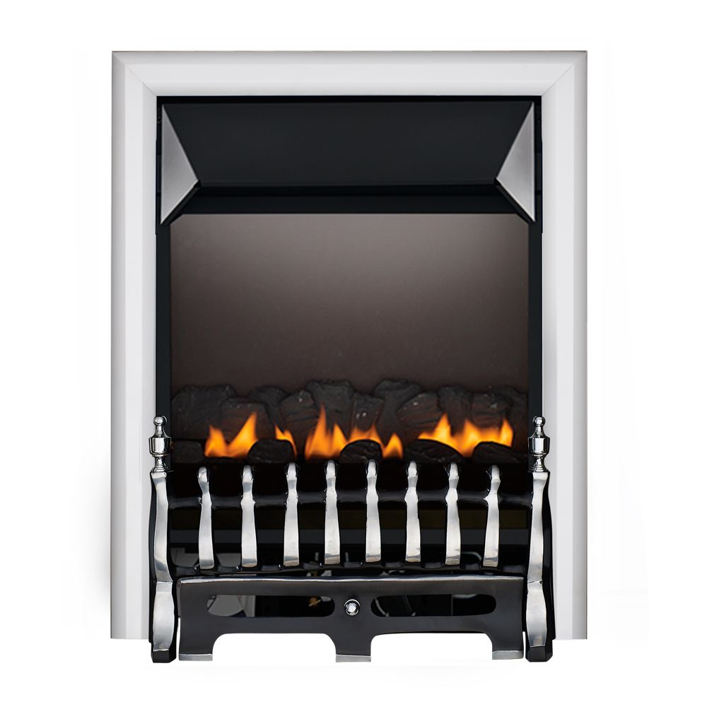 Focal Point Blenheim Gas fire Black Chrome effect Gas Fire | DIY at B&Q