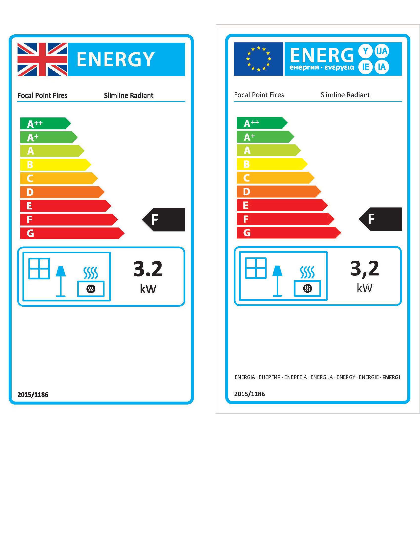 Focal Point Blenheim multi flue Brass effect Slide control Gas Fire ...