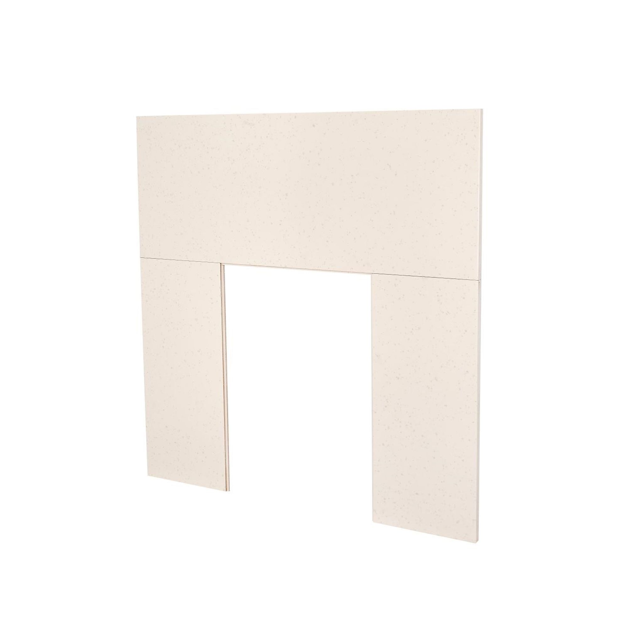 Focal Point Contemporary Stone effect Back panel & hearth (W)1250mm (D ...