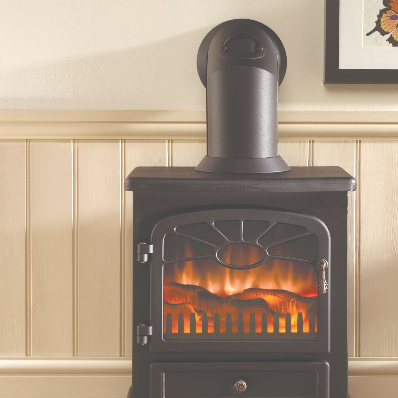 Focal Point Electric Black Stove pipe (L)280mm