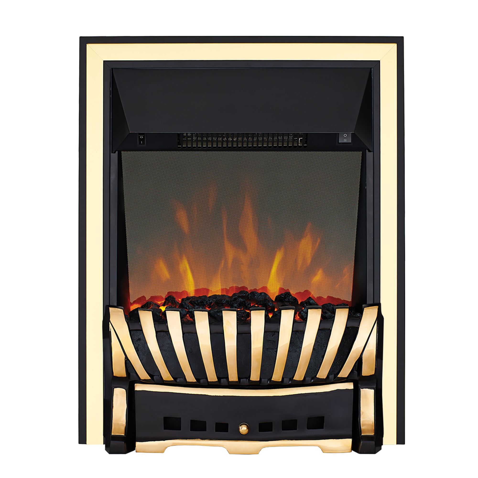 Focal Point Elegance 2kW Brass effect Electric Fire | DIY at B&Q