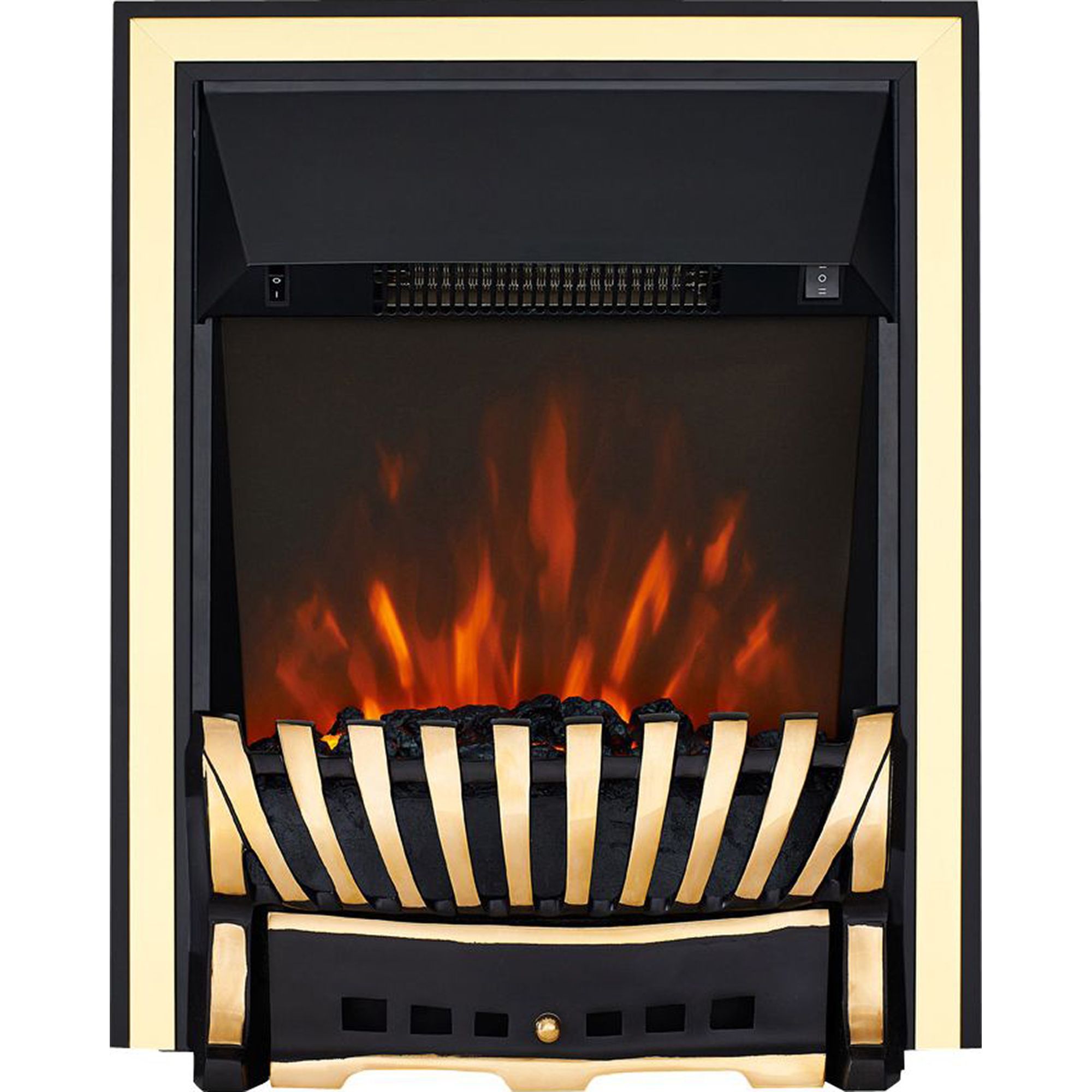 Focal Point Elegance Brass effect Electric Fire | DIY at B&Q